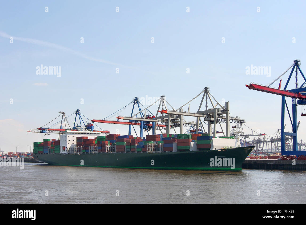 container ship at the wharf Stock Photo - Alamy