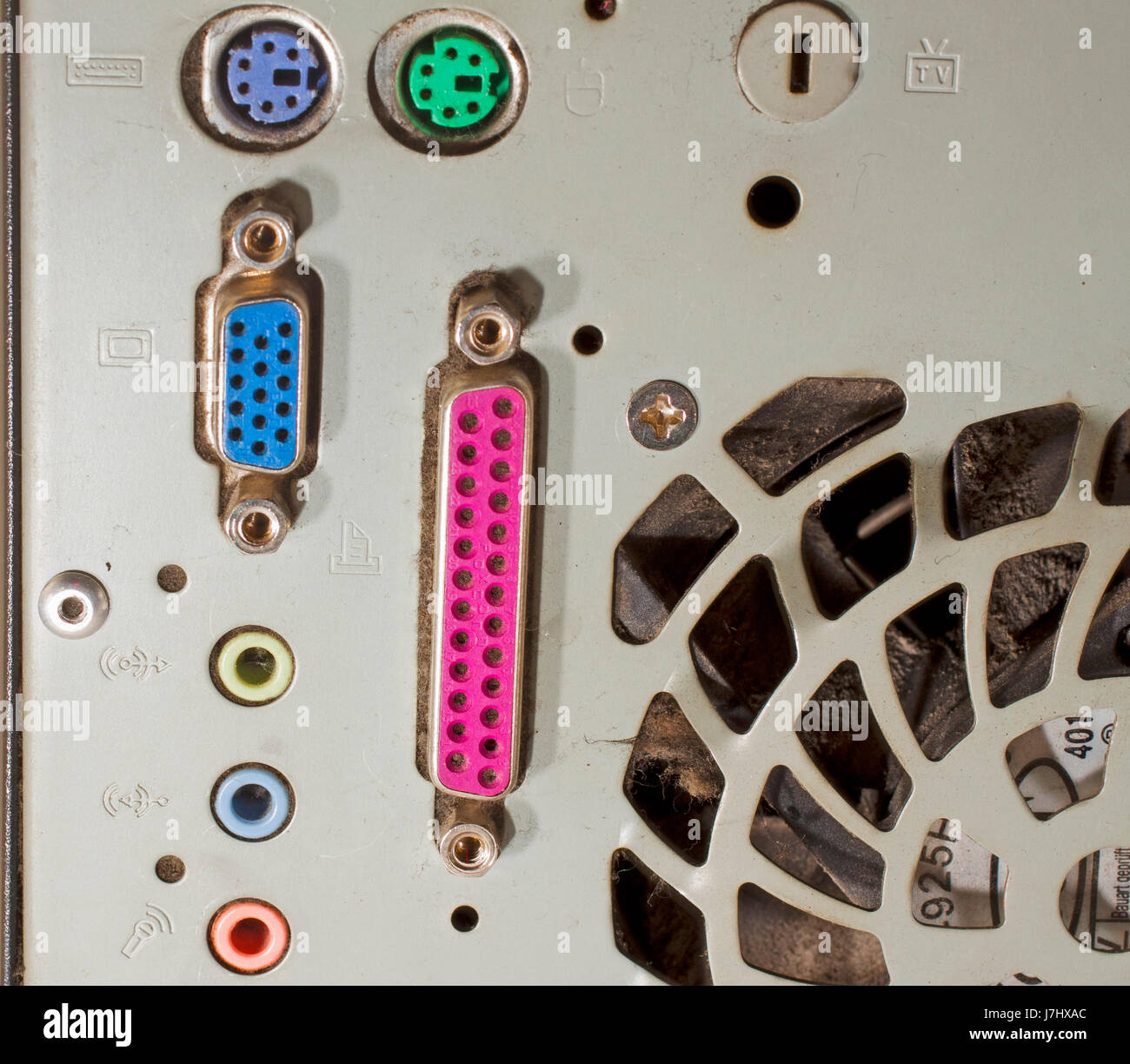 tower office PC computers computer desk tool object single isolated ...