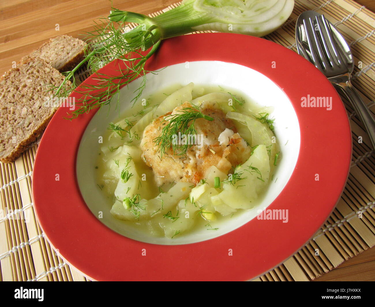 fish on fennel Stock Photo - Alamy