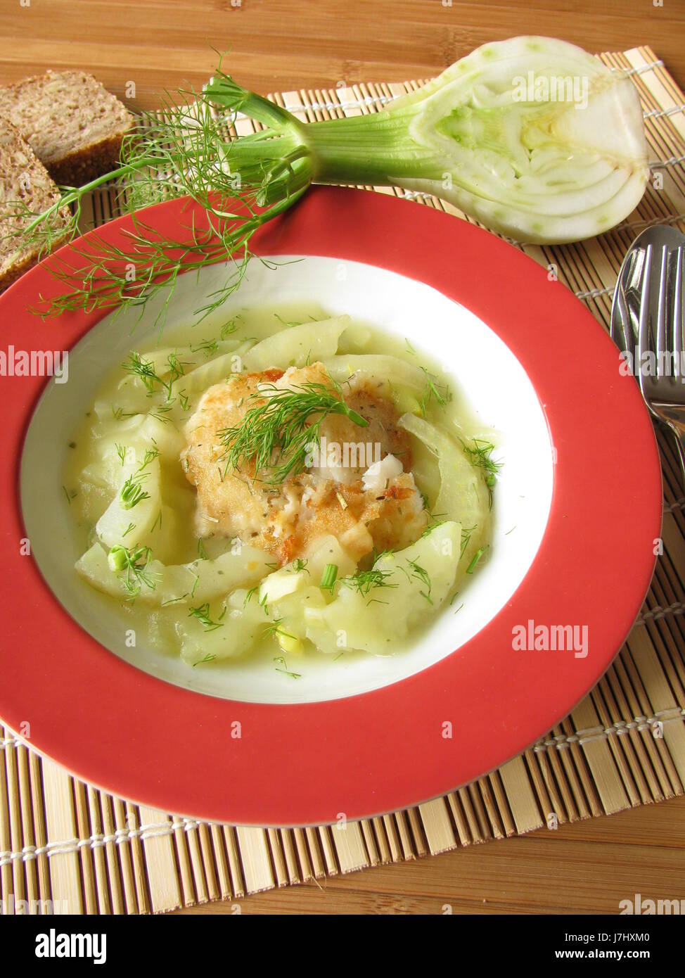 fish on fennel Stock Photo - Alamy