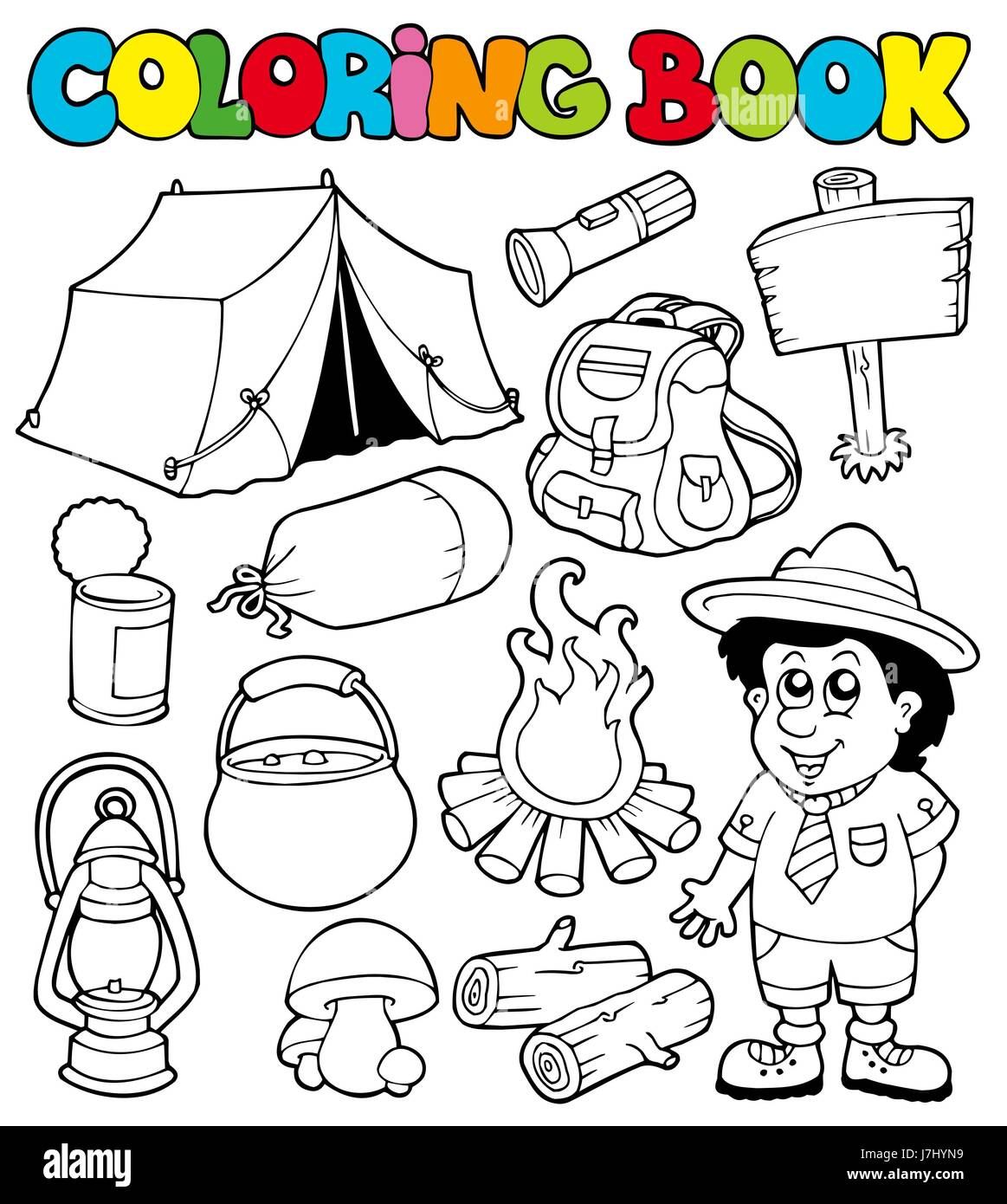 colour paint camping painted camp colouring camp of tents book travel ...