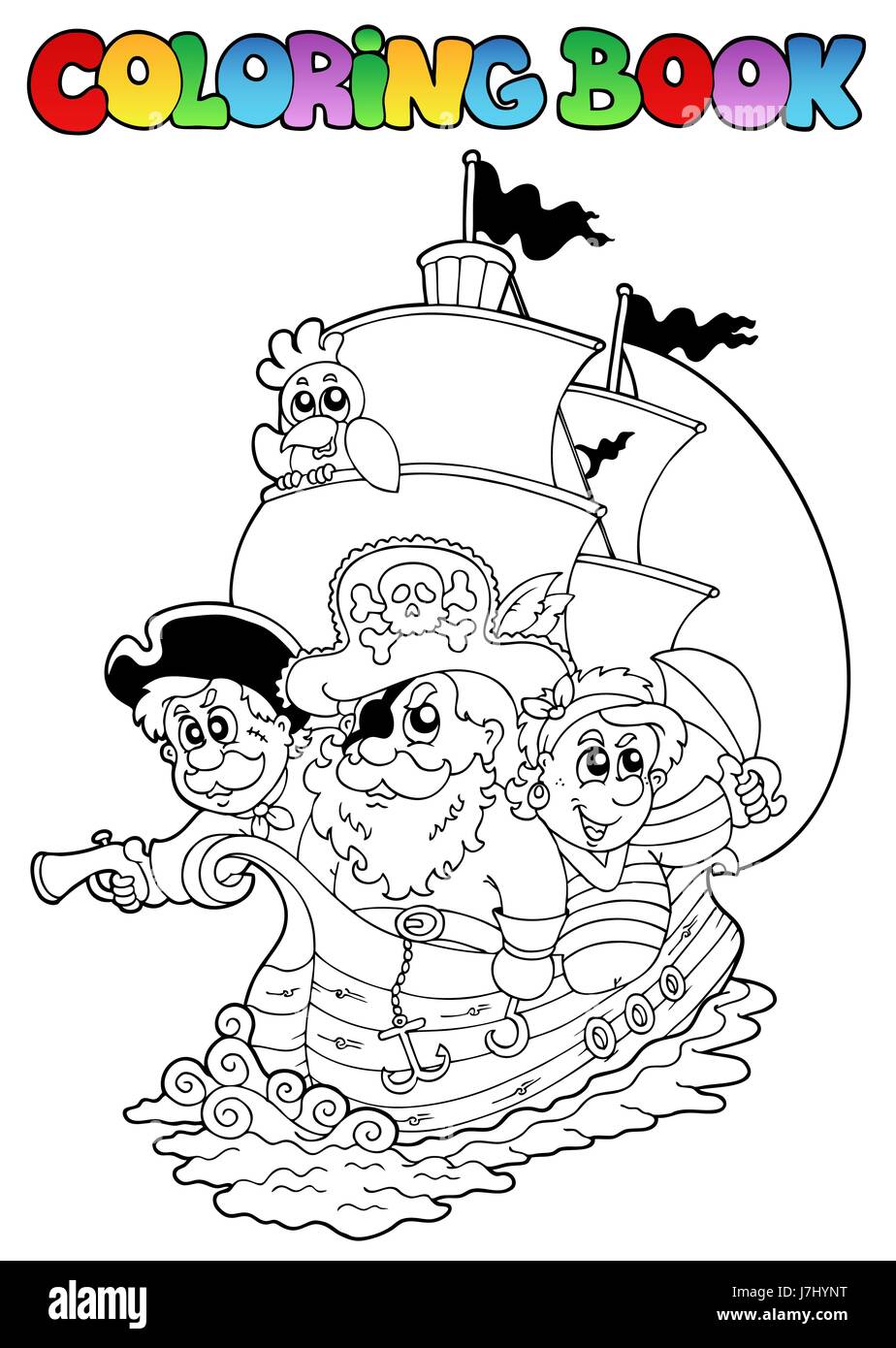colour paint painted pirate buccaneer colouring book humans human ...