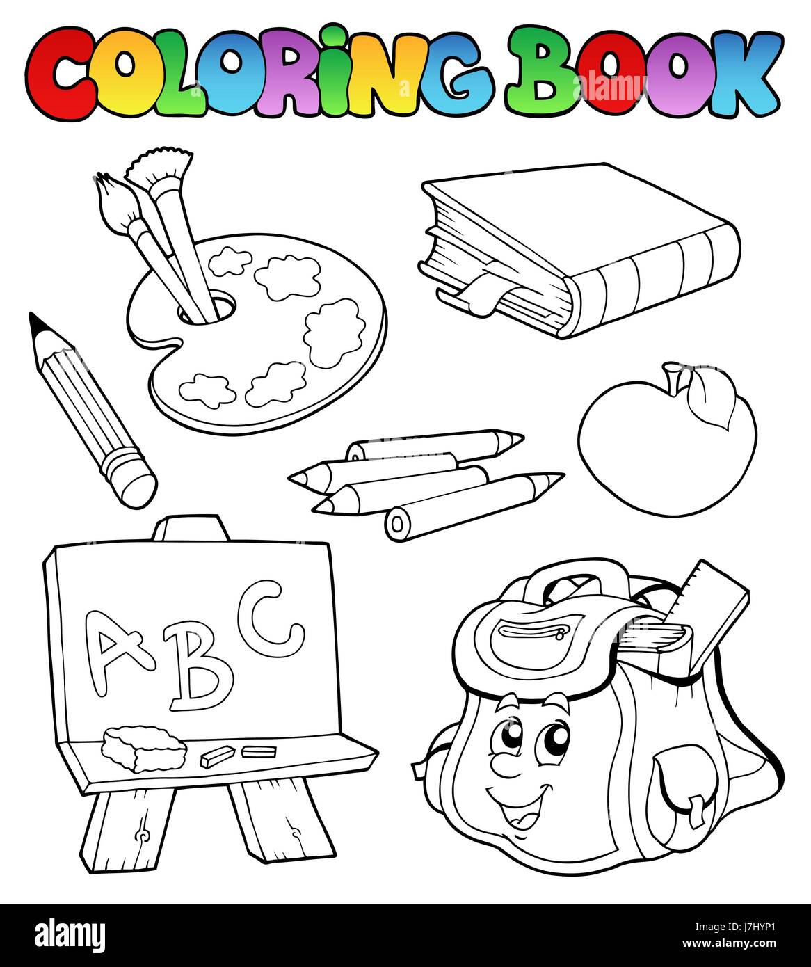 education colour paint painted primary colouring book school ...
