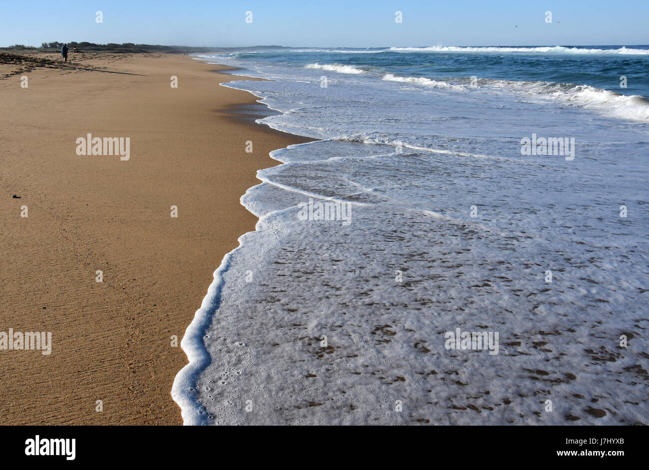 Wave and sand beach for background. Beautiful beach surface texture ...