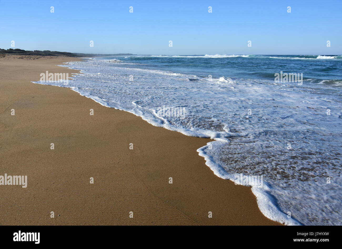 Wave and sand beach for background. Beautiful beach surface texture ...