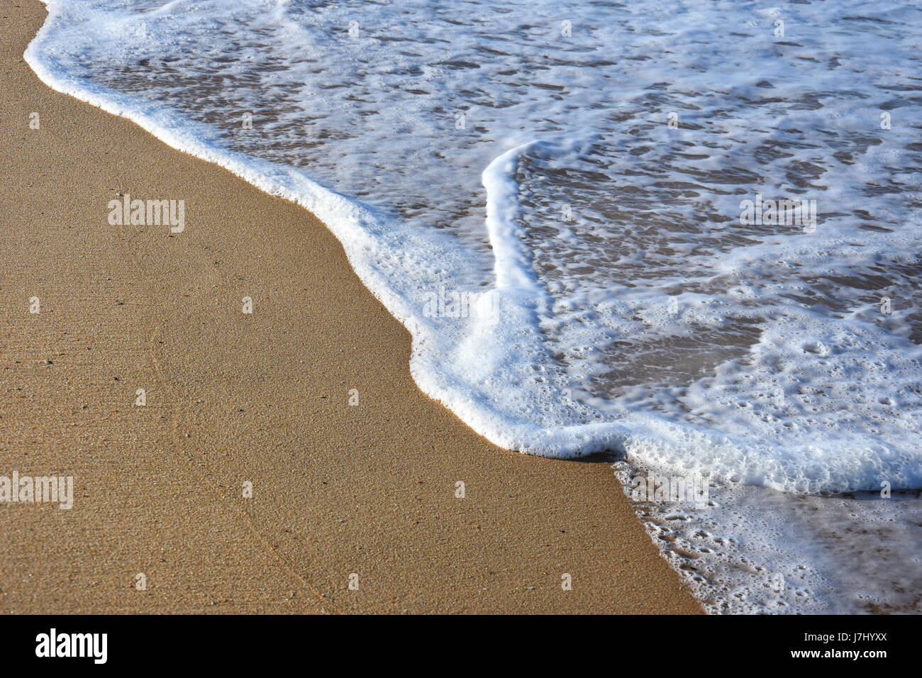 Wave and sand beach for background. Beautiful beach surface texture ...