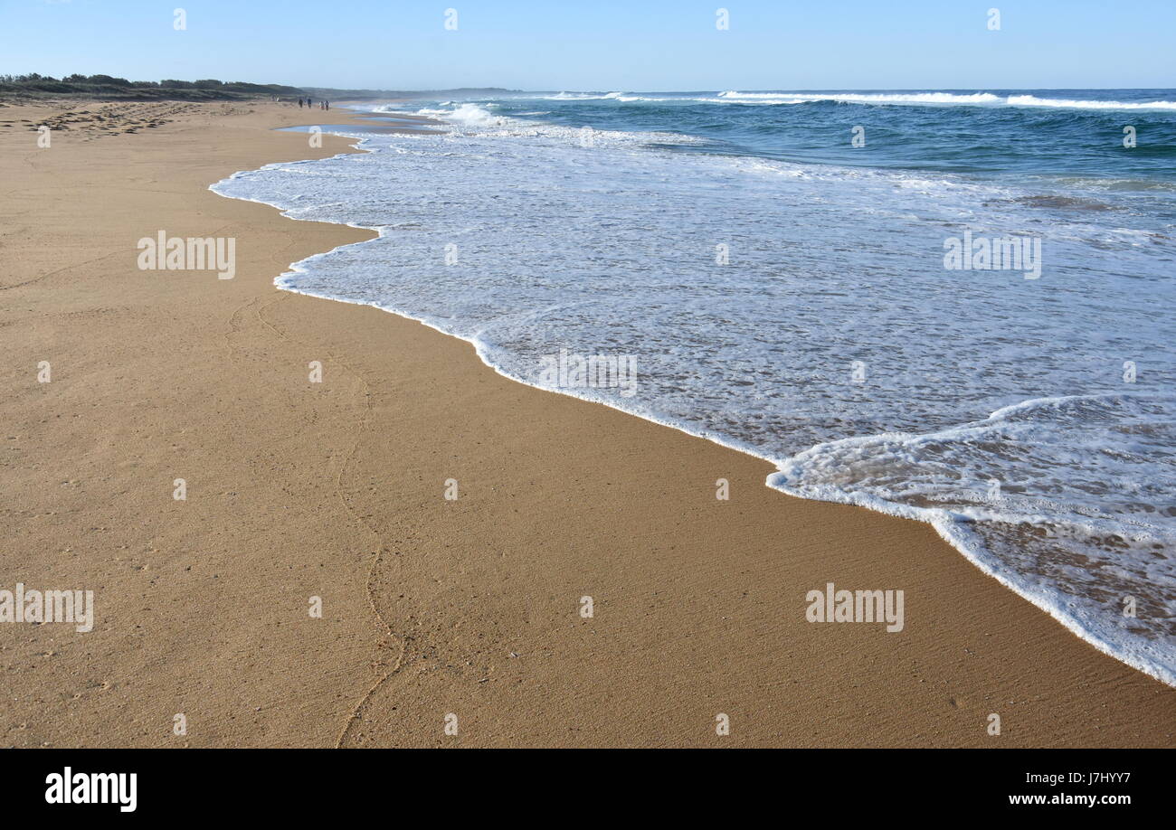 Wave and sand beach for background. Beautiful beach surface texture ...