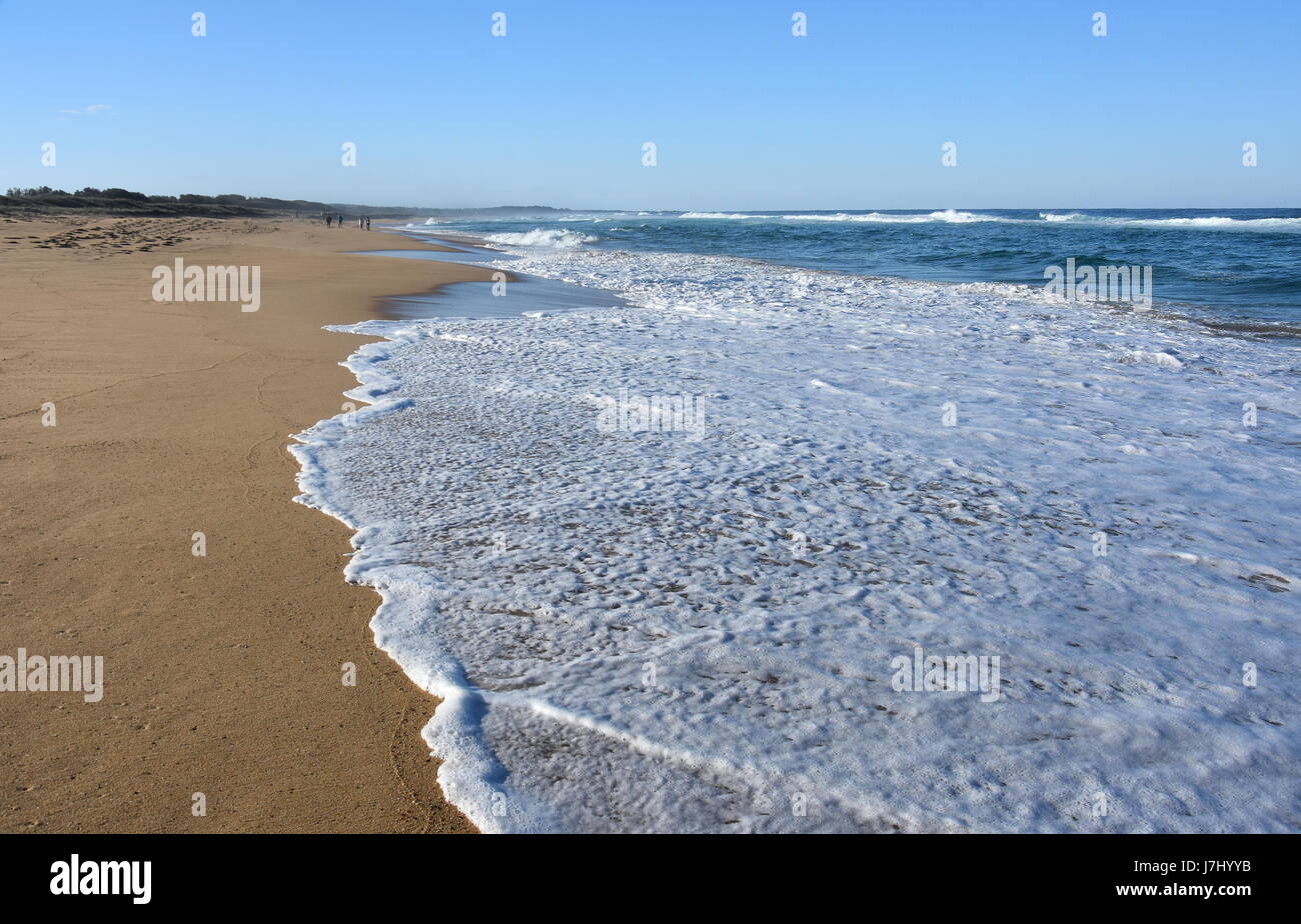 Wave and sand beach for background. Beautiful beach surface texture ...