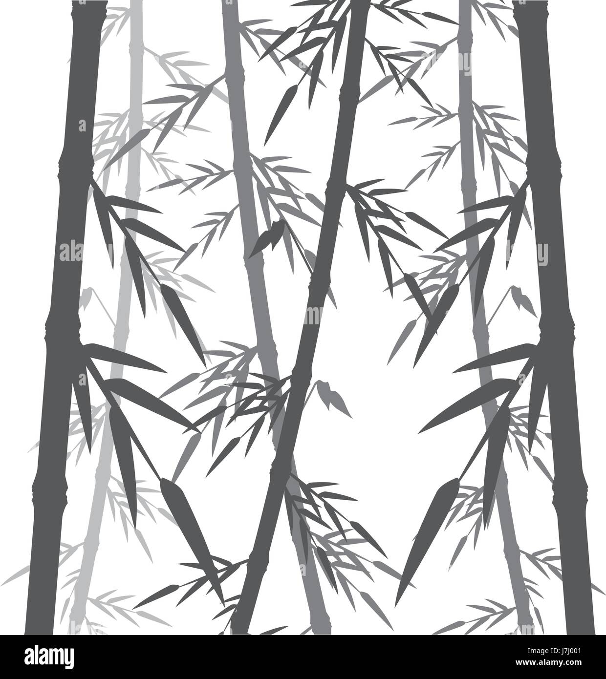 bamboo forest set. spa nature. plant tree with leaves Stock Vector ...