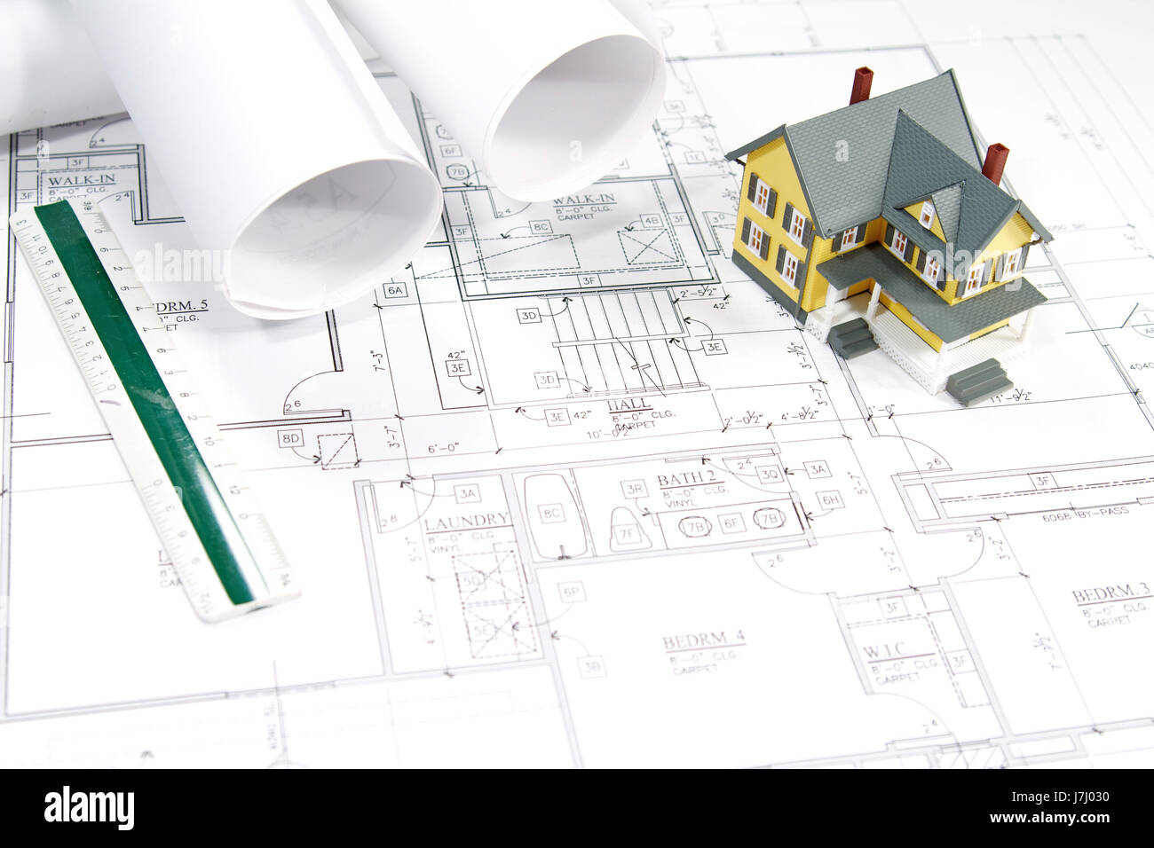 house building model design project concept plan draft ruler style of ...