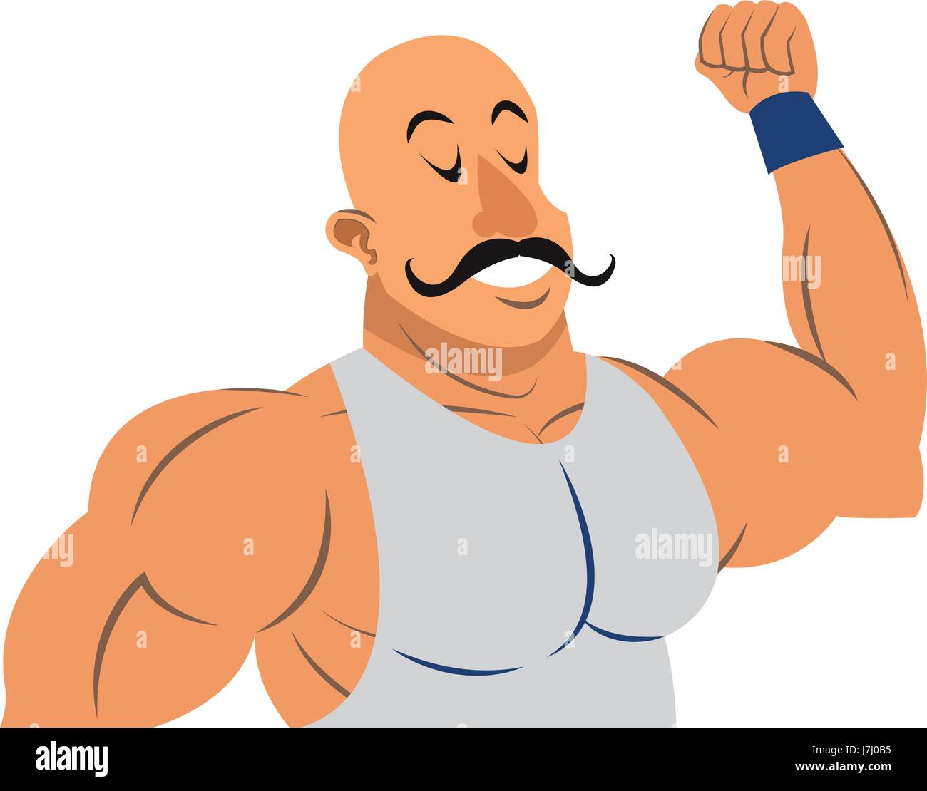 Bald strongman Stock Vector Images - Alamy