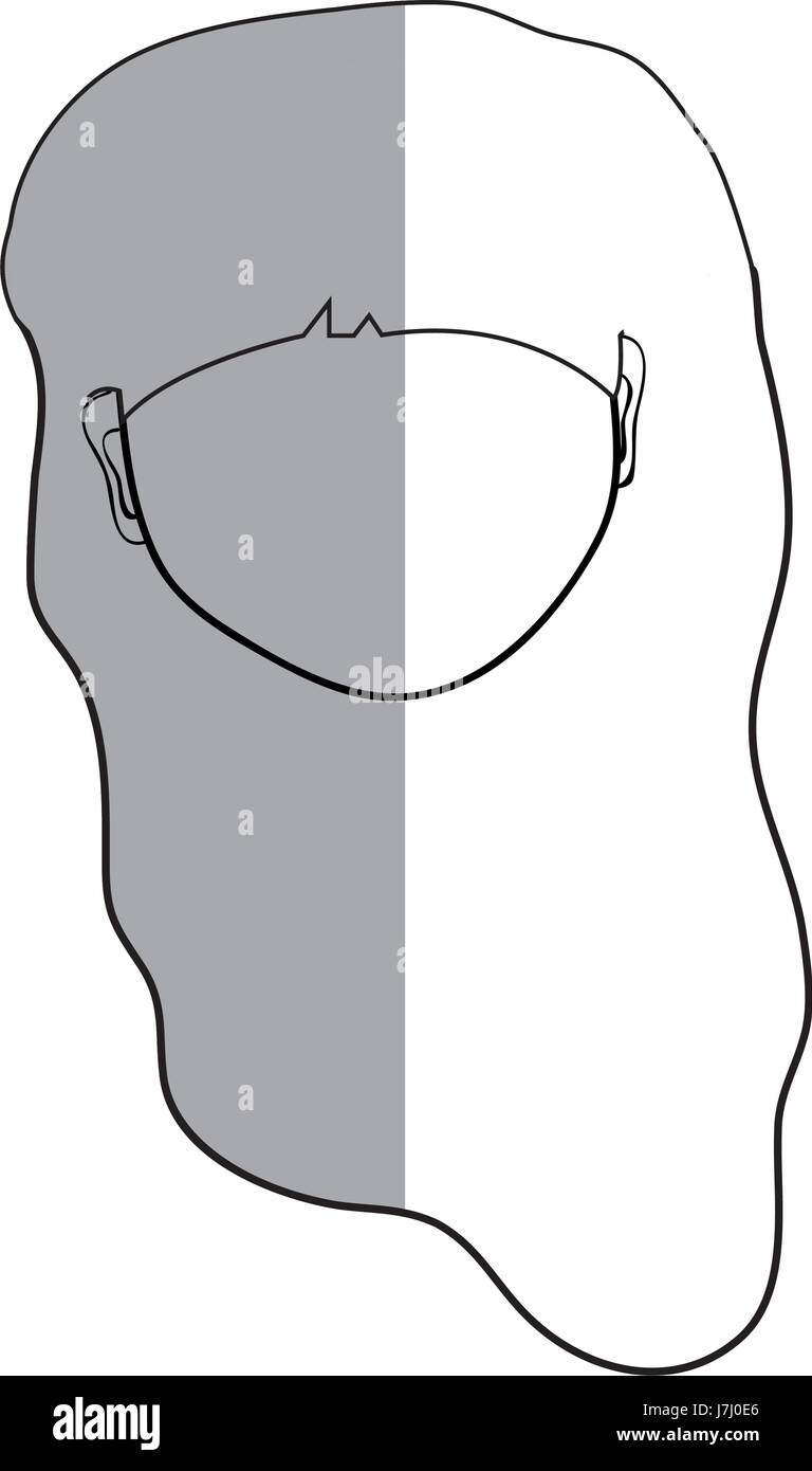 line cute and beauty girl face with hairstyle Stock Vector Image & Art ...