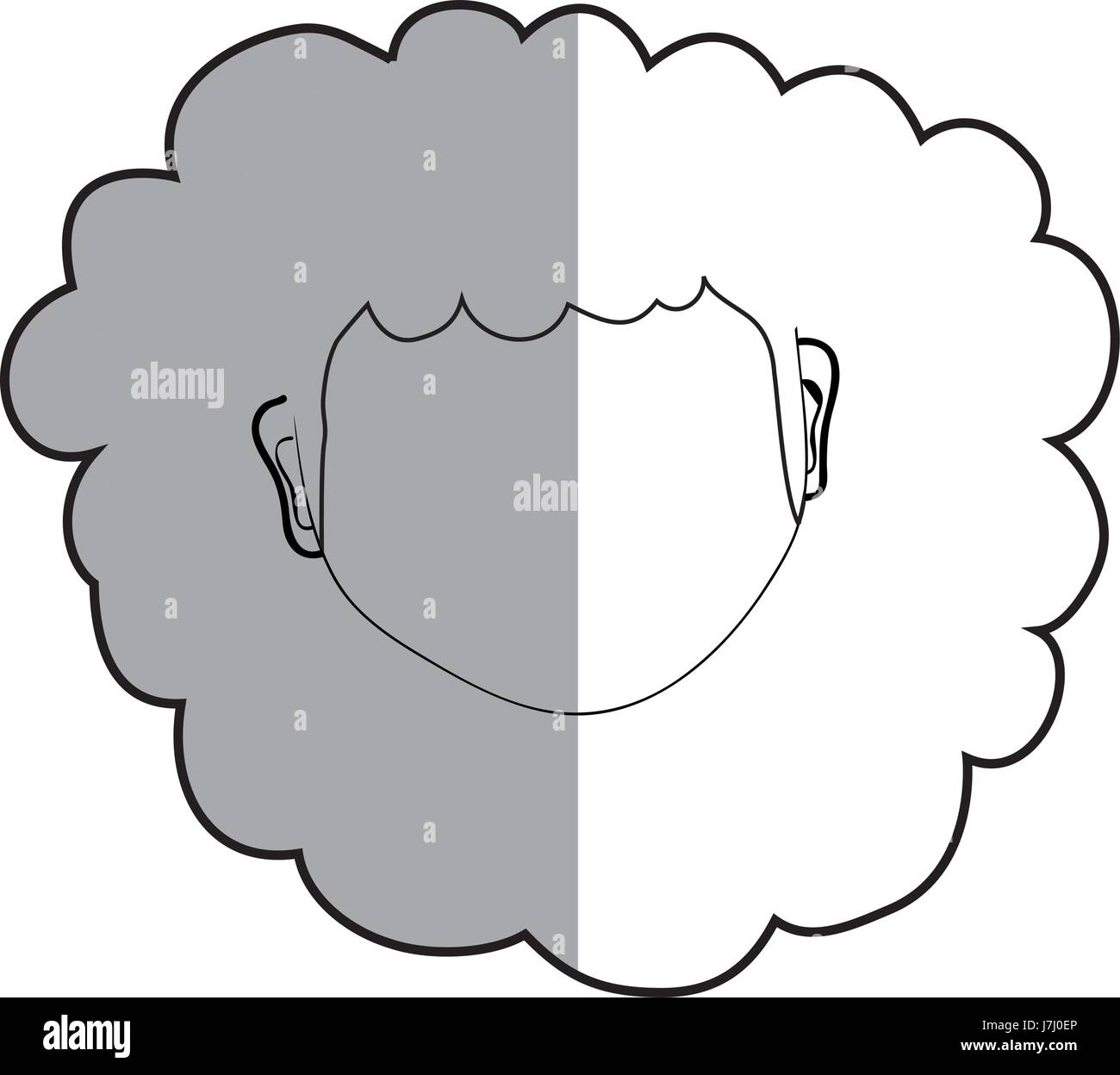 line cute and beauty girl face with hairstyle Stock Vector Image & Art ...