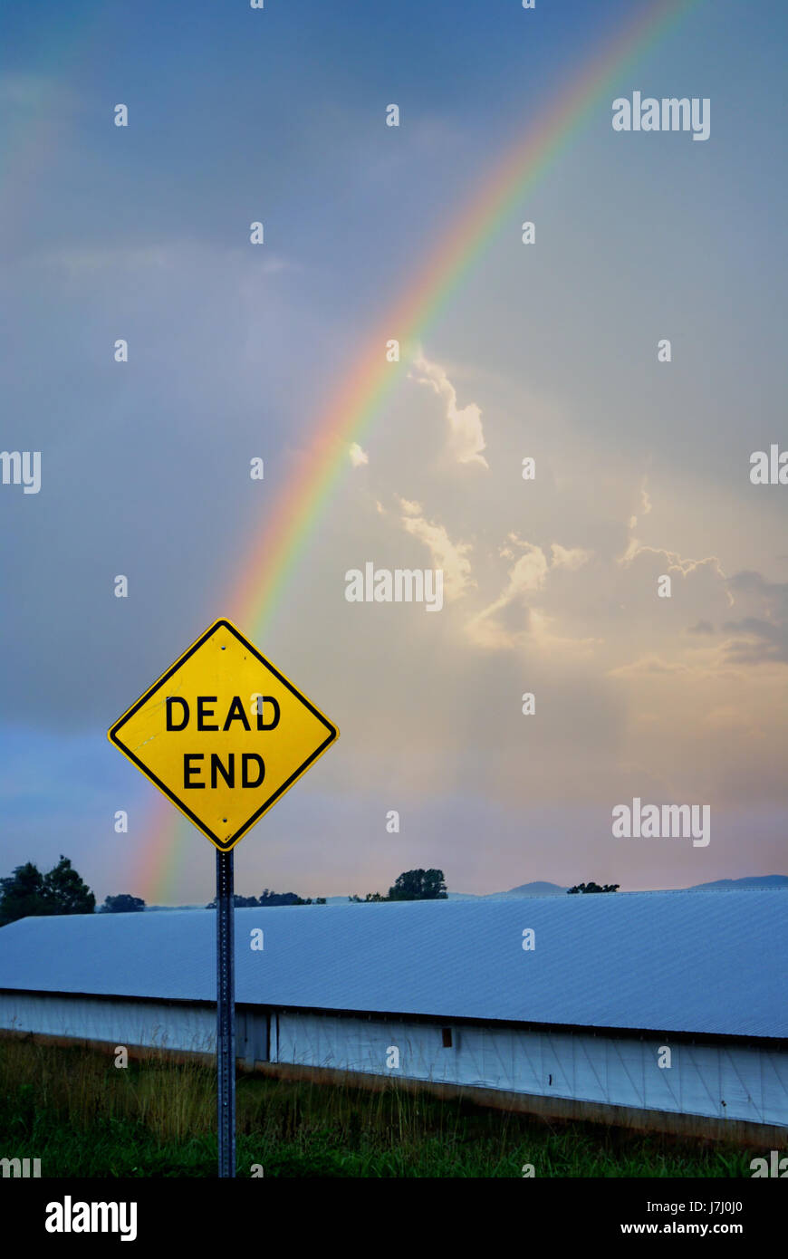 sign signal rainbow hope clouds beginning lucky luck sign signal ...