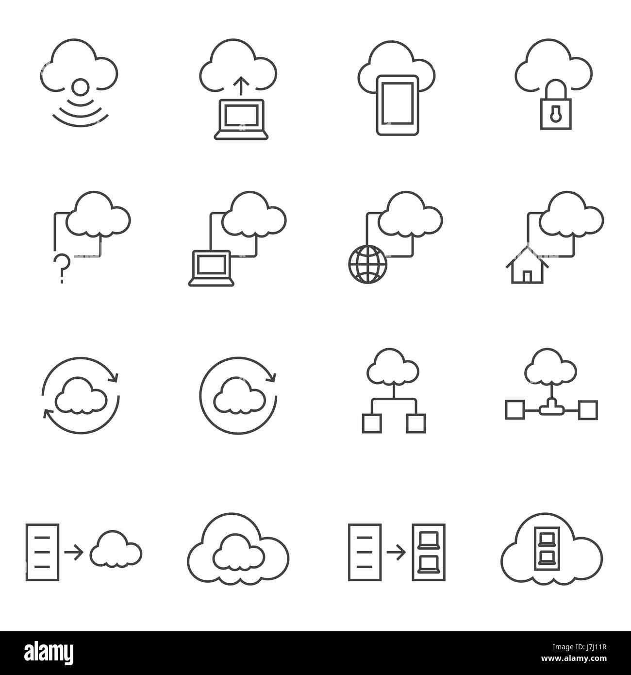 Big Data icons set, Cloud computing Stock Vector Image & Art - Alamy