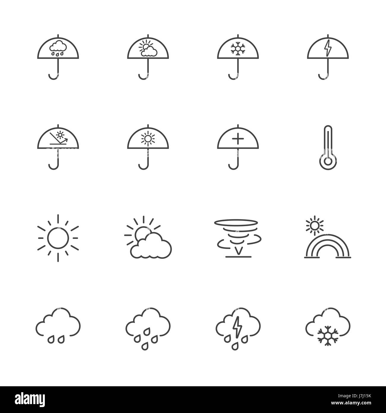 Weather Line Icons Stock Vector Image & Art - Alamy