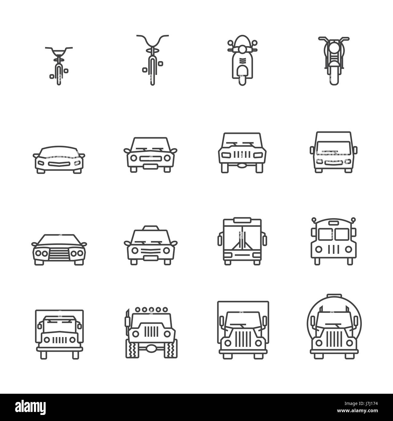 Vehicle icon set Stock Vector Image & Art - Alamy