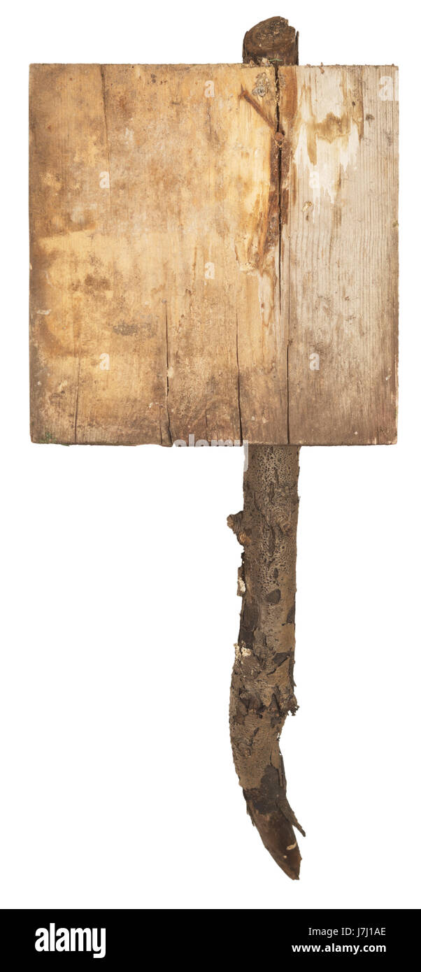 wooden sign board isolated on white background Stock Photo - Alamy