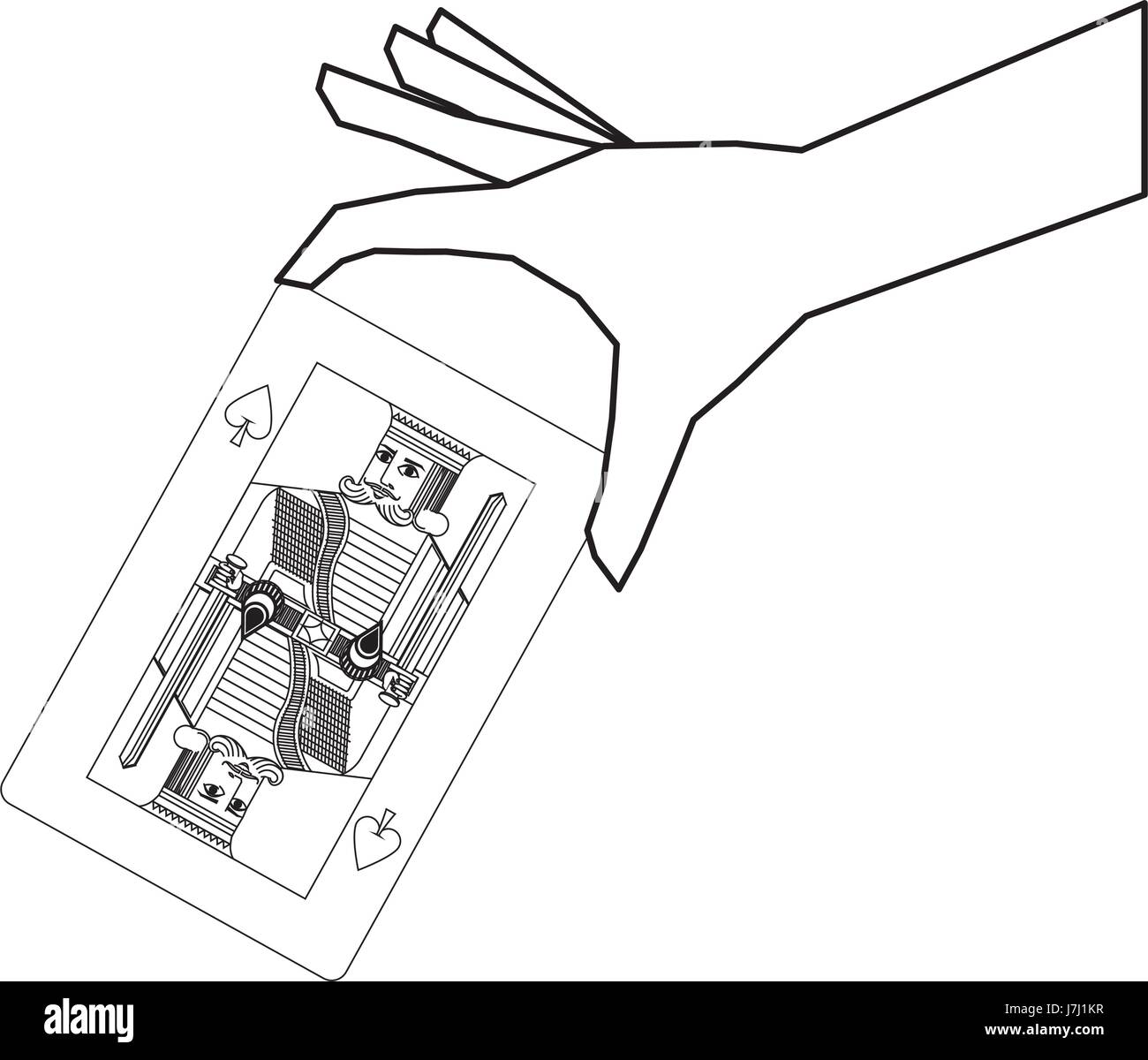 hand holding playing cards poker. concept of gambling. vector ...