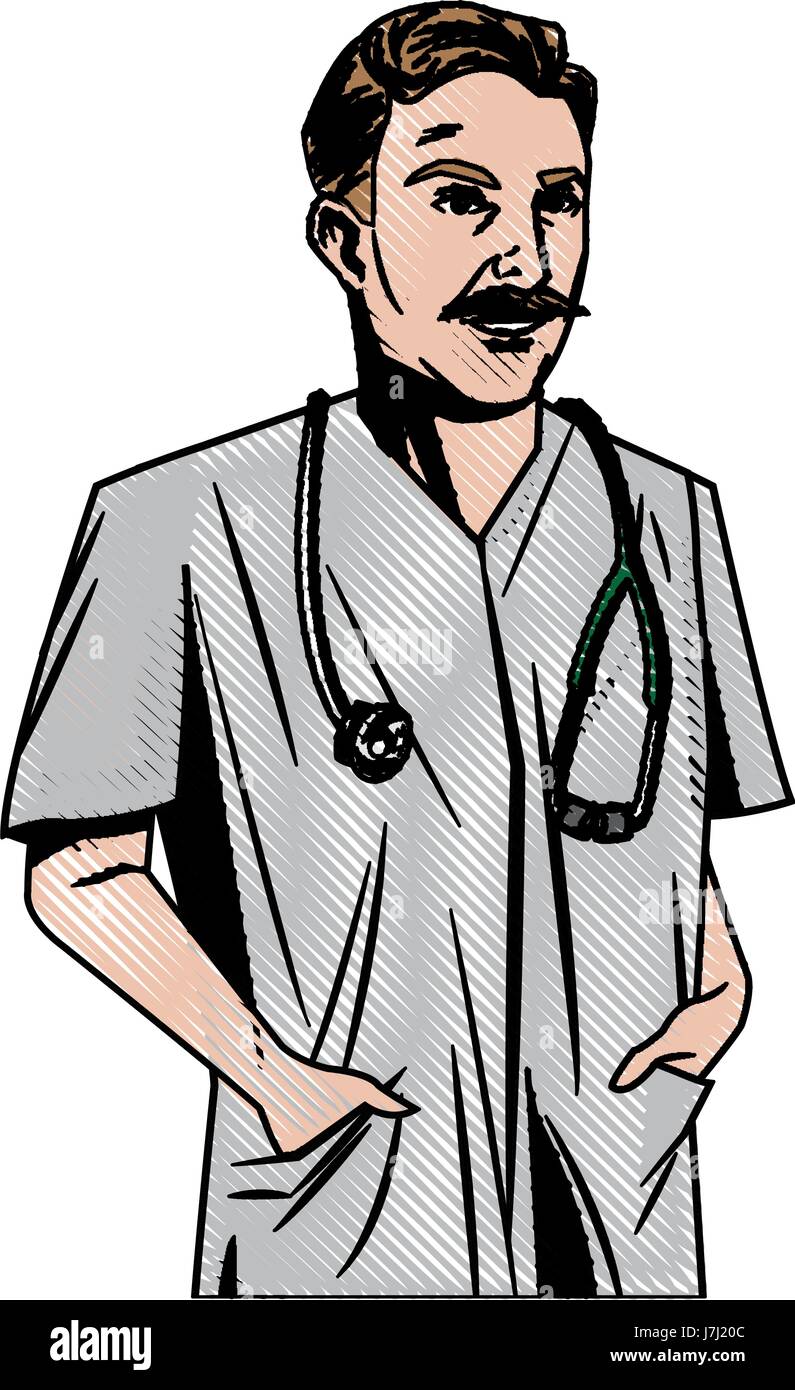 Mature caucasian male doctor Stock Vector Images - Alamy