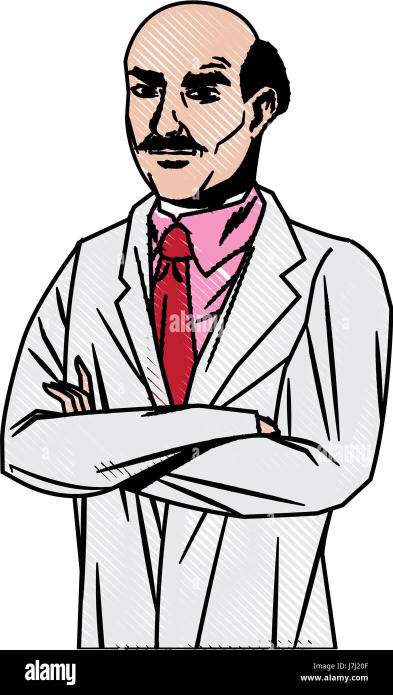 Male doctor standing crossed Stock Vector Images - Alamy
