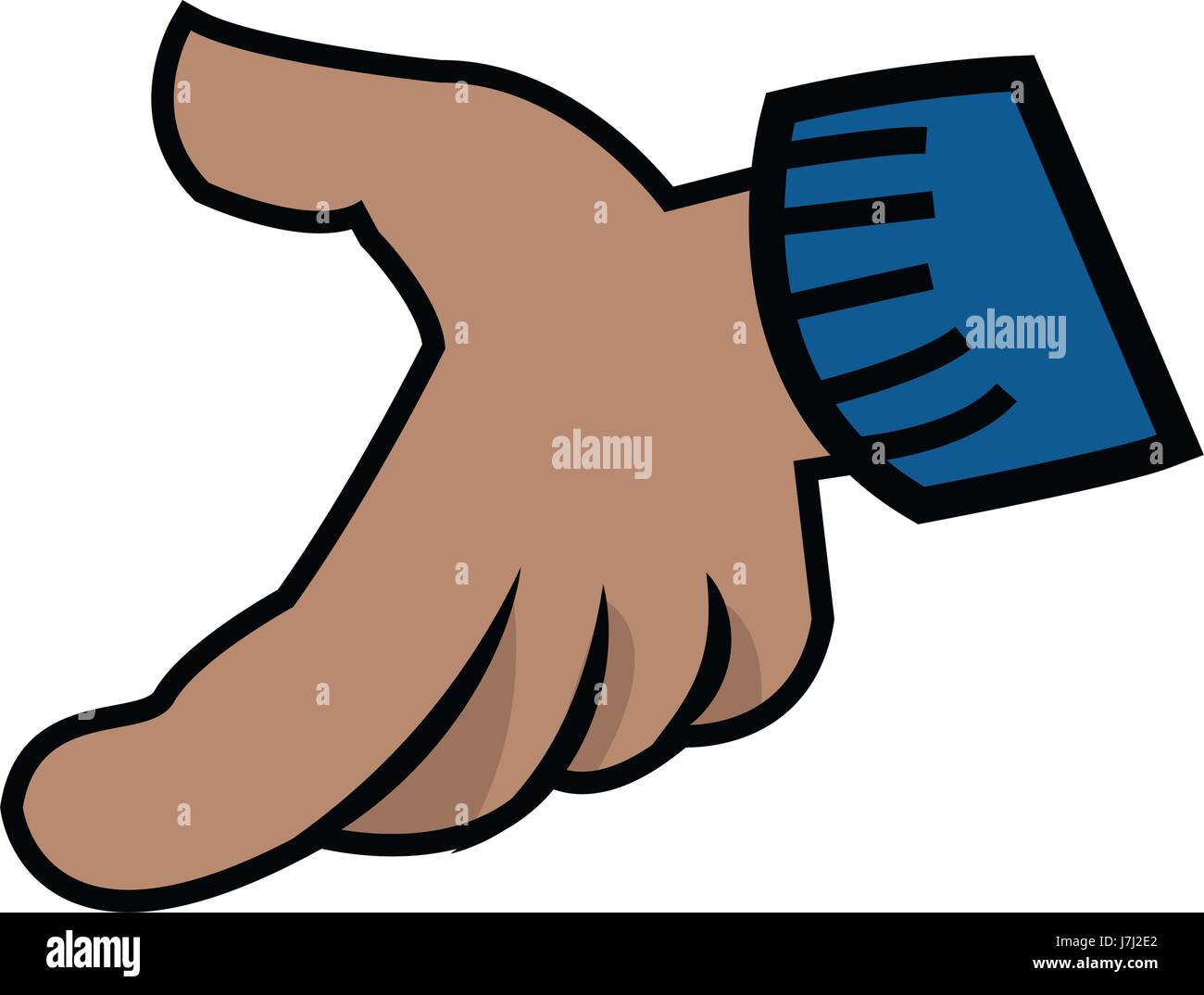 cartoon hand, gloved hand. part of body vector illustration Stock ...