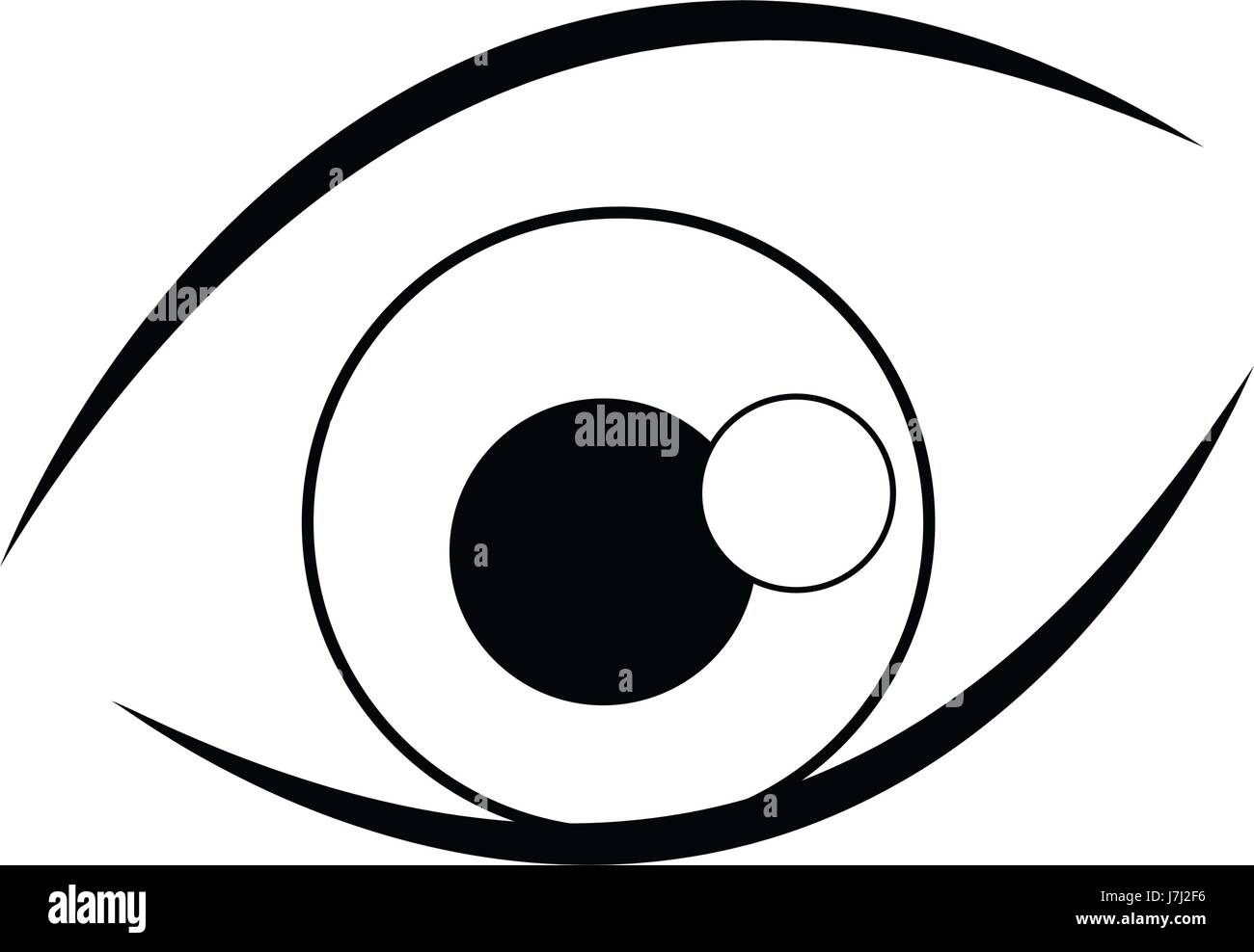cartoon eye iris vision look icon line Stock Vector Image & Art - Alamy