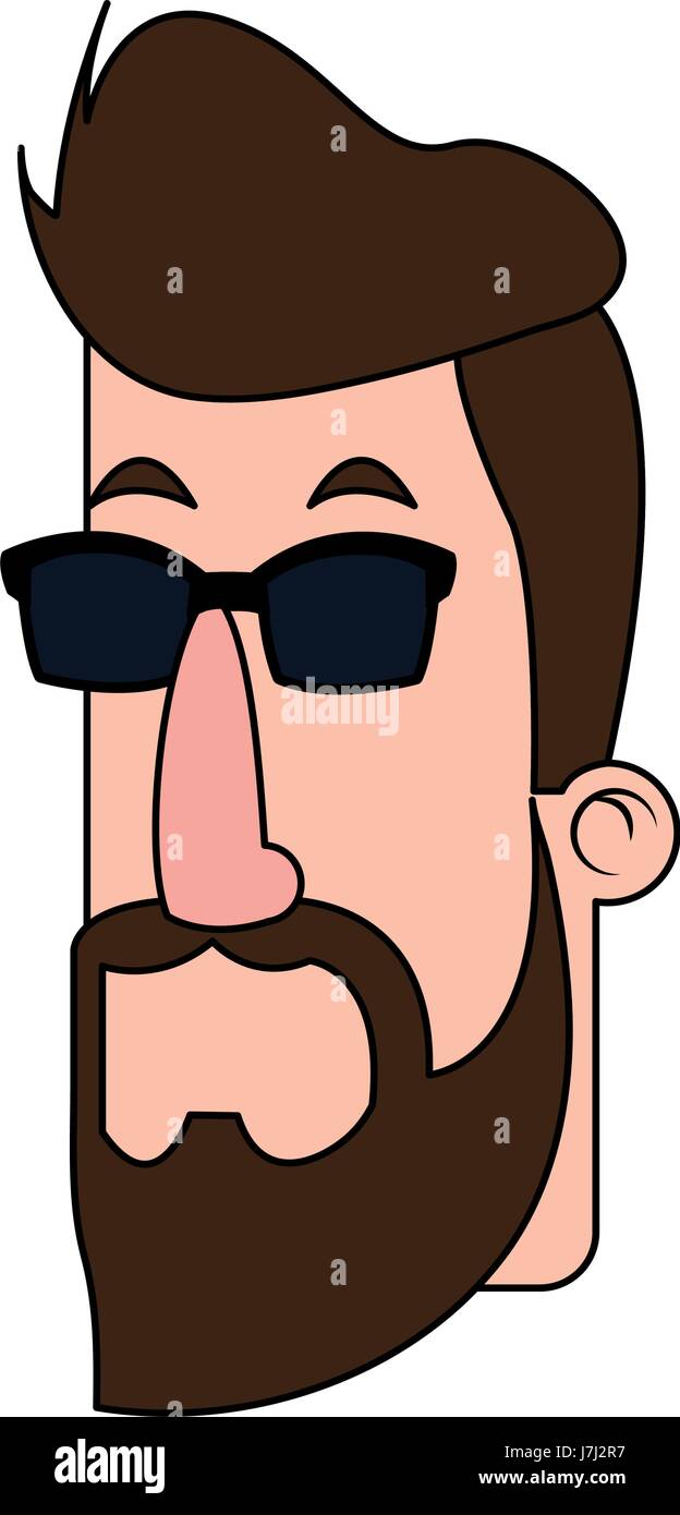 Cartoon man profile Stock Vector Image & Art - Alamy