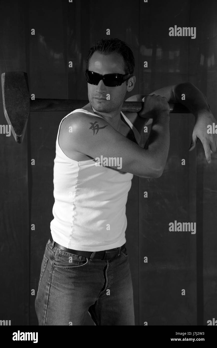 Worker jeans Black and White Stock Photos & Images - Alamy