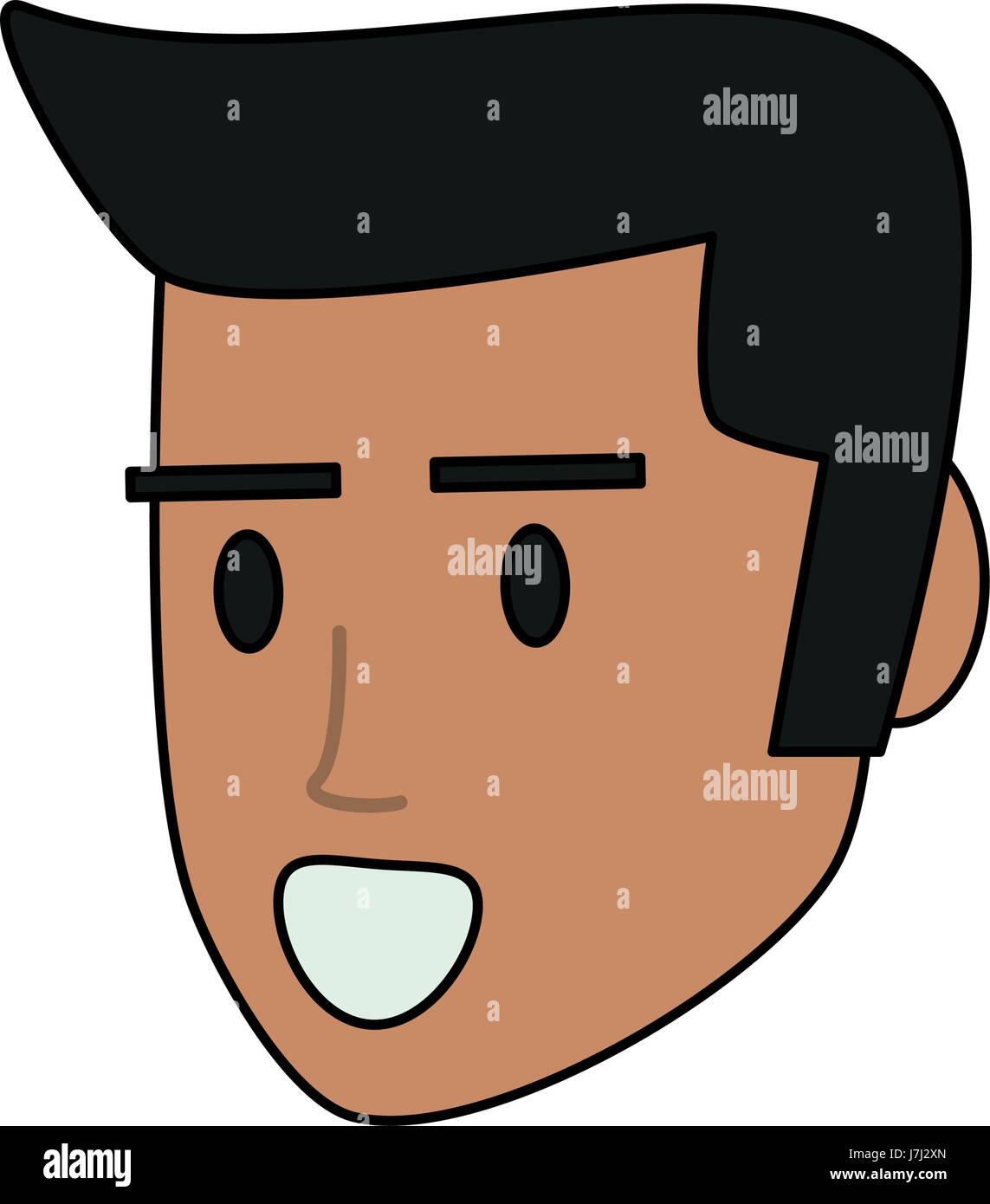 Cartoon man profile Stock Vector Image & Art - Alamy