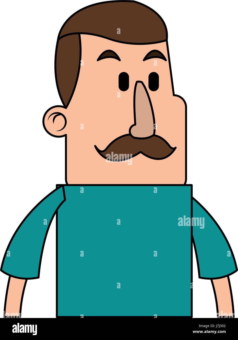 Cartoon man profile Stock Vector Image & Art - Alamy
