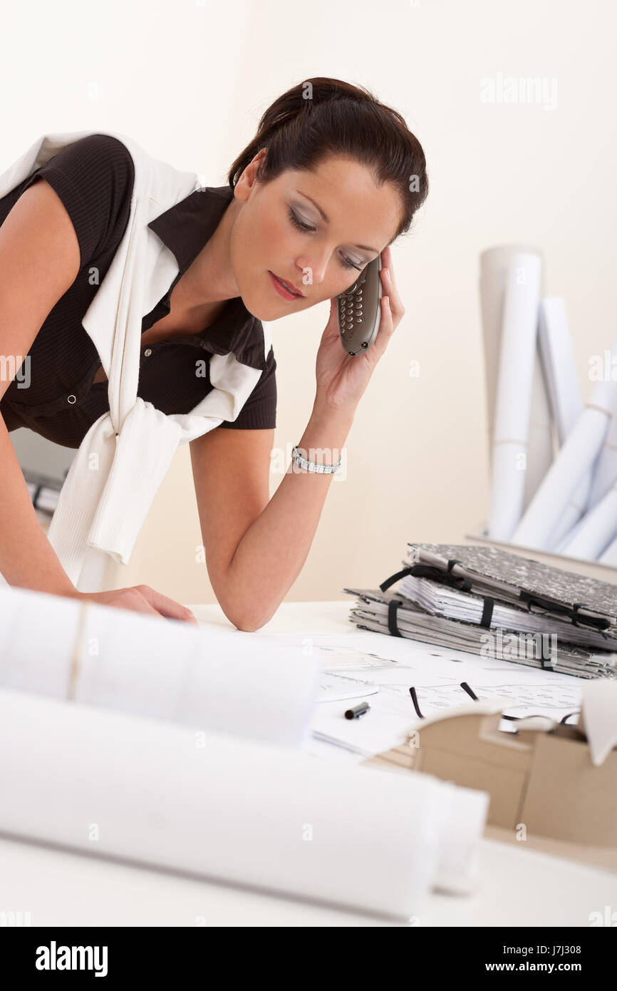 woman office successful succesful female professional architect ...