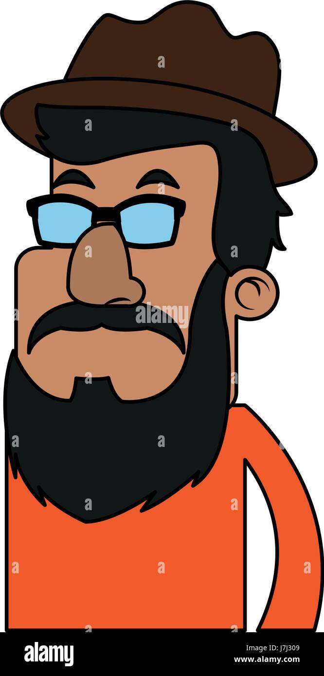 Cartoon man profile Stock Vector Image & Art - Alamy