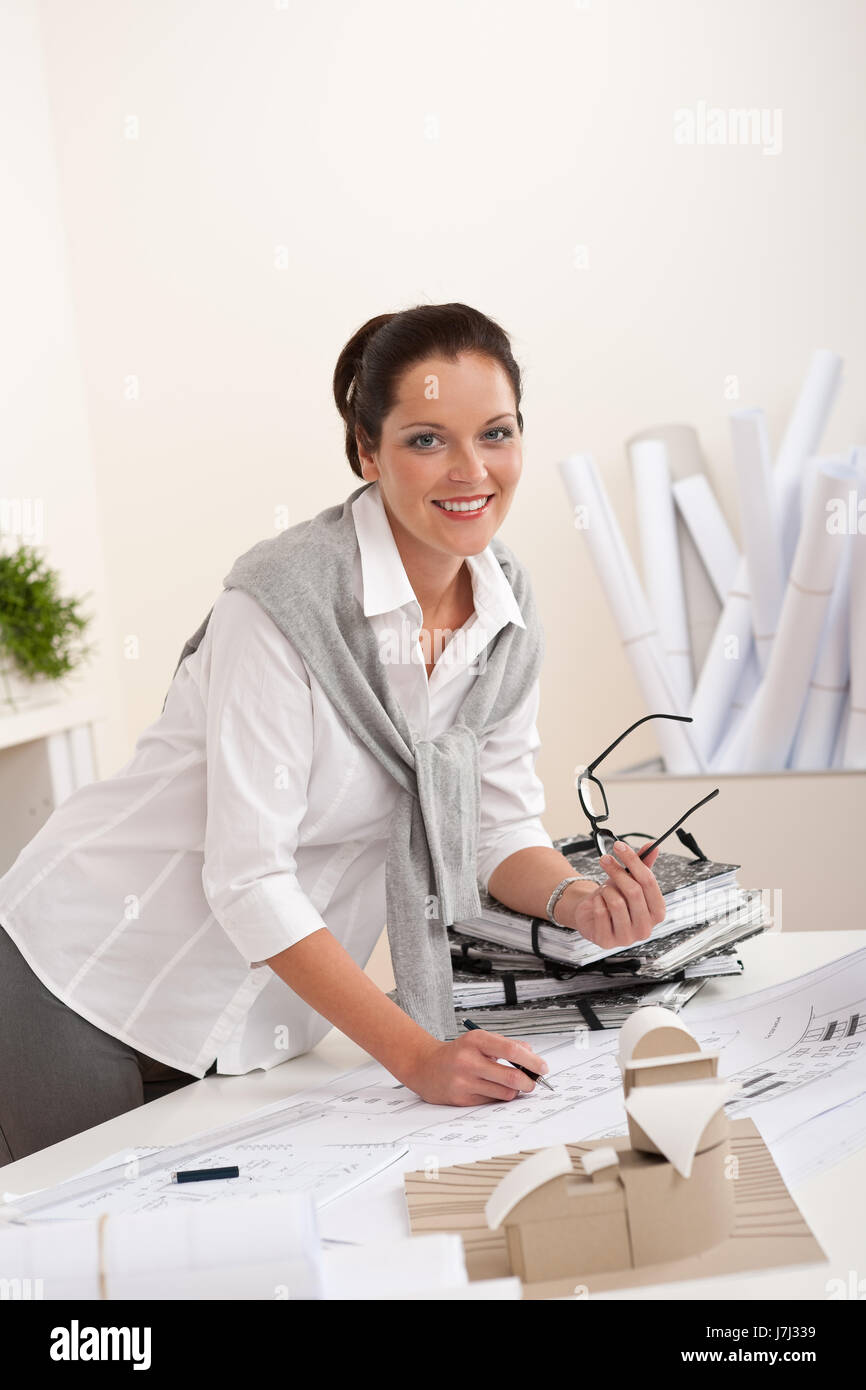 woman office successful succesful female professional architect ...