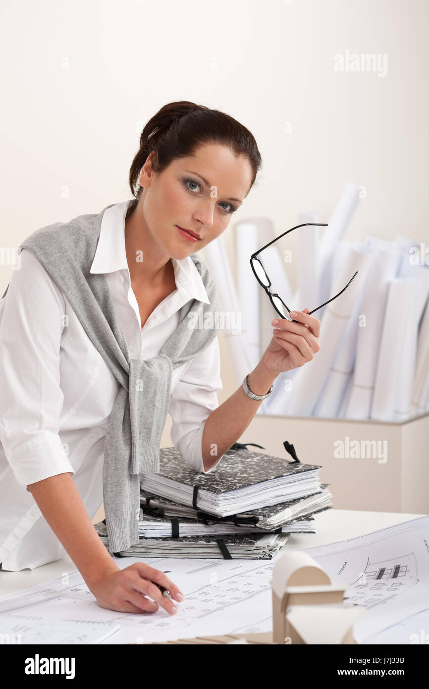 woman office successful succesful female professional architect ...