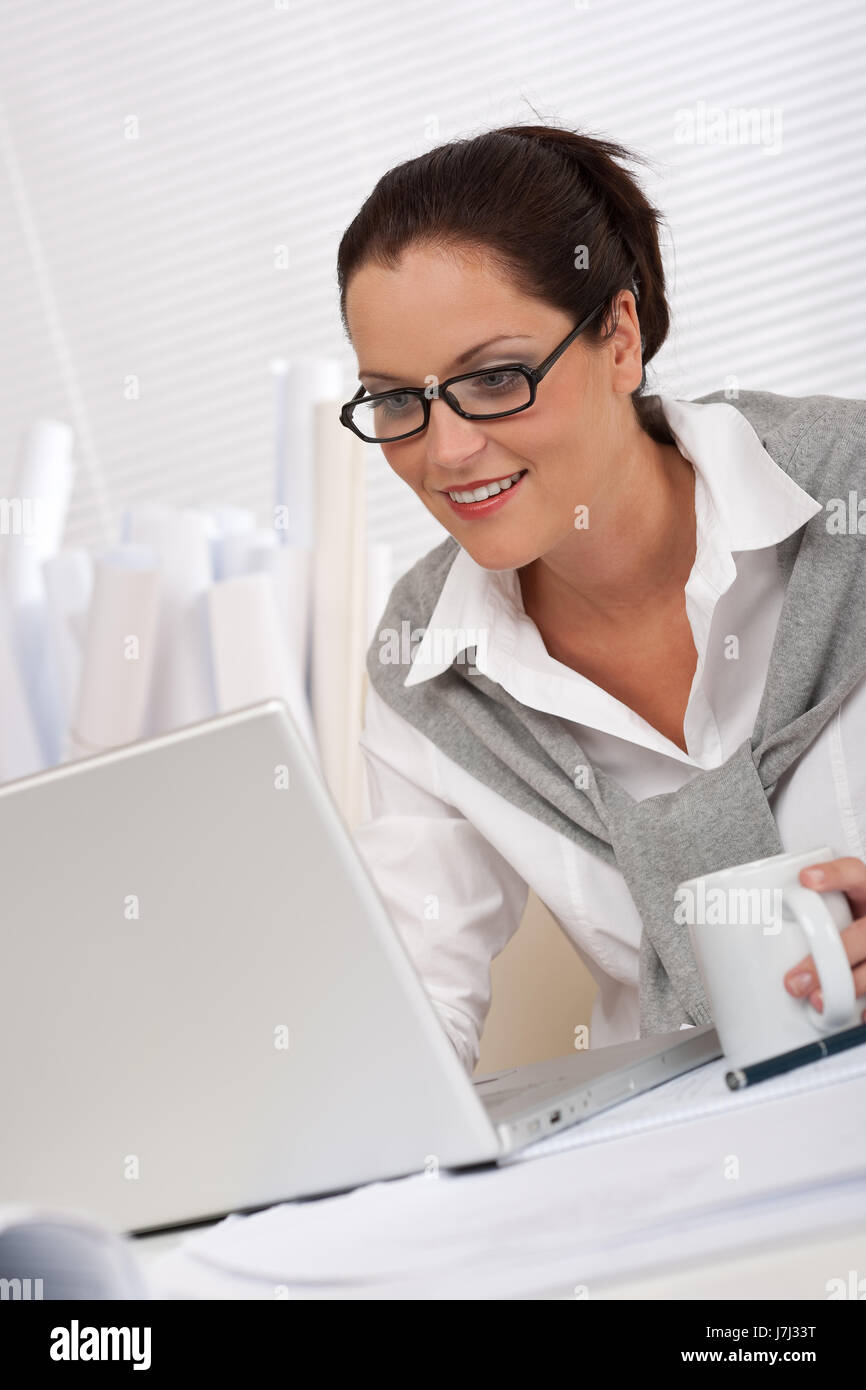 woman office successful succesful female professional architect ...