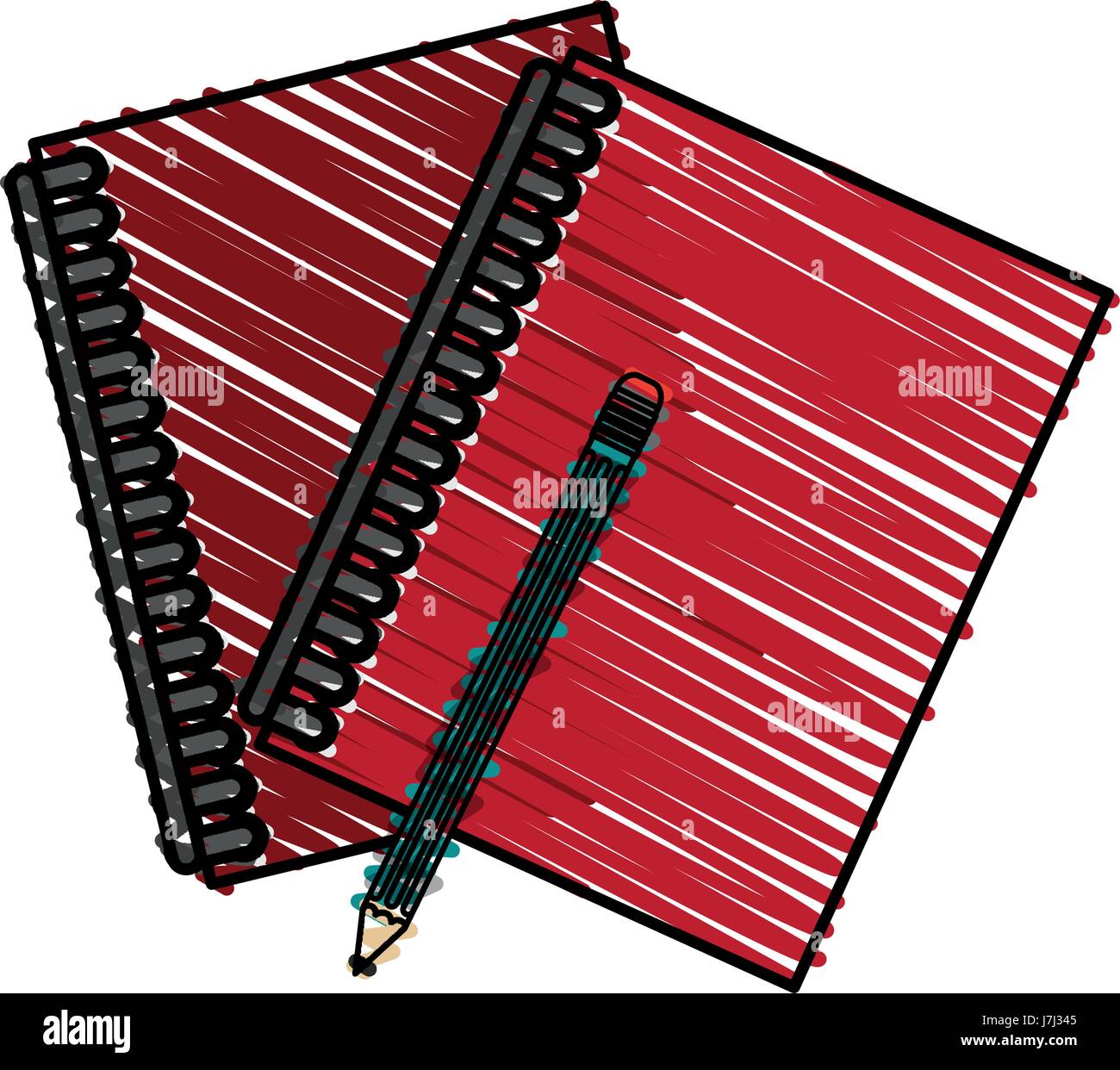 Pencil notebooks front Stock Vector Image & Art - Alamy