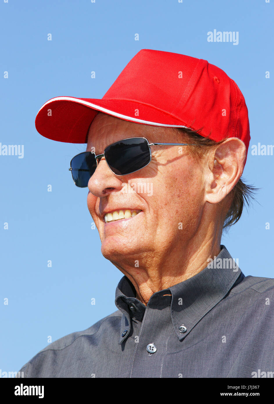 happy senior in the sunlight Stock Photo - Alamy