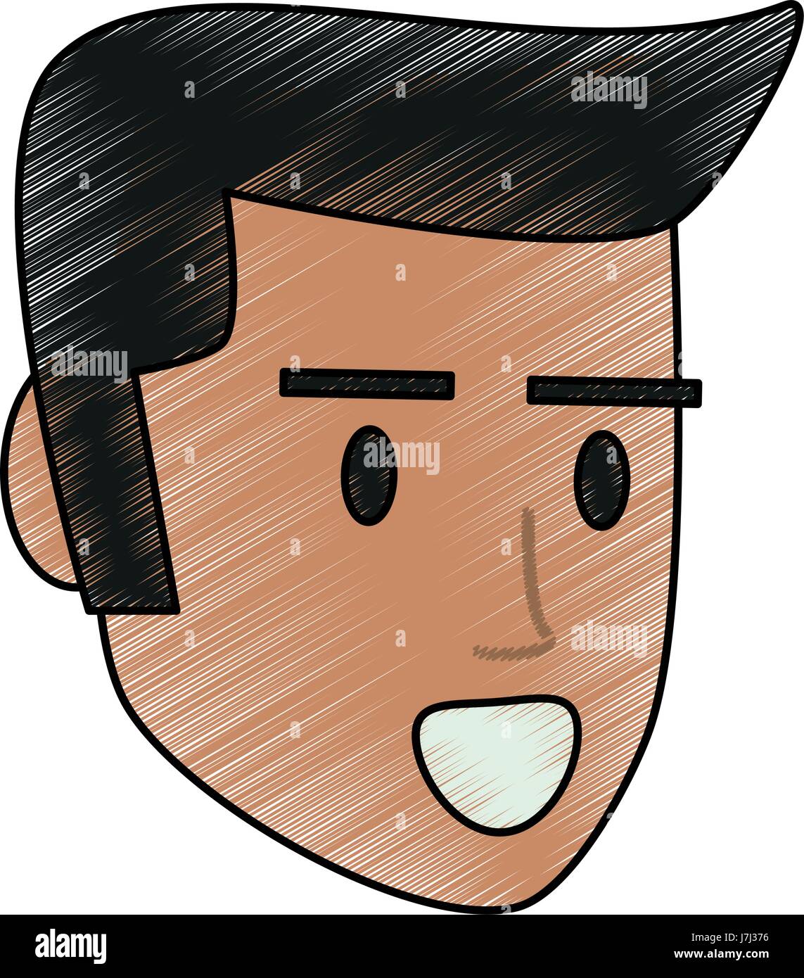 scribble man profile Stock Vector Image & Art - Alamy