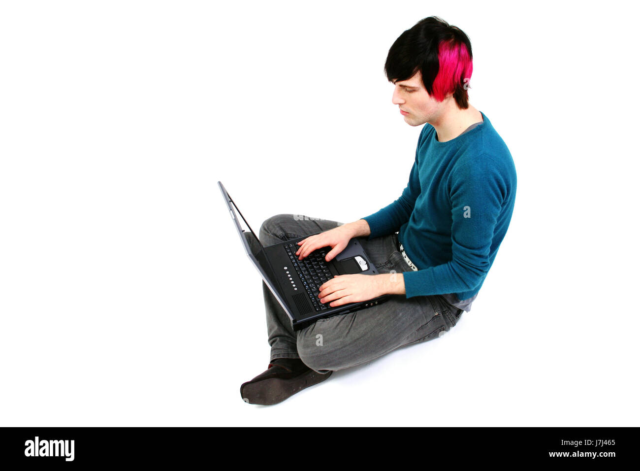 laptop notebook computers computer PC male masculine working man study ...