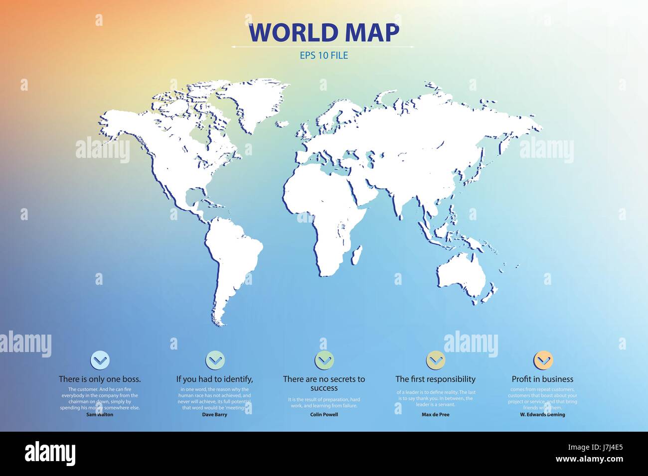 World map silhouette illustration, vector elements with icon. World map ...