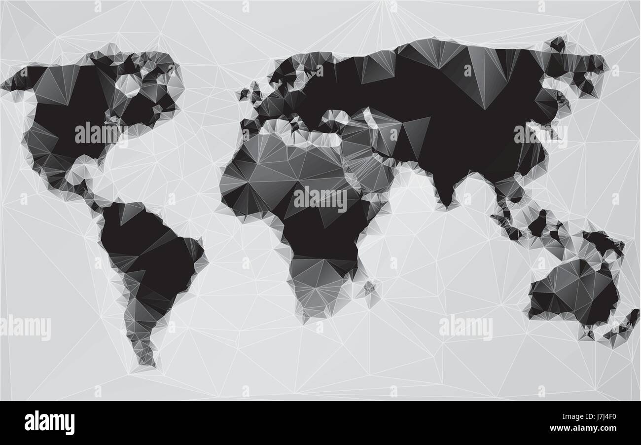 Triangular world map hi-res stock photography and images - Alamy