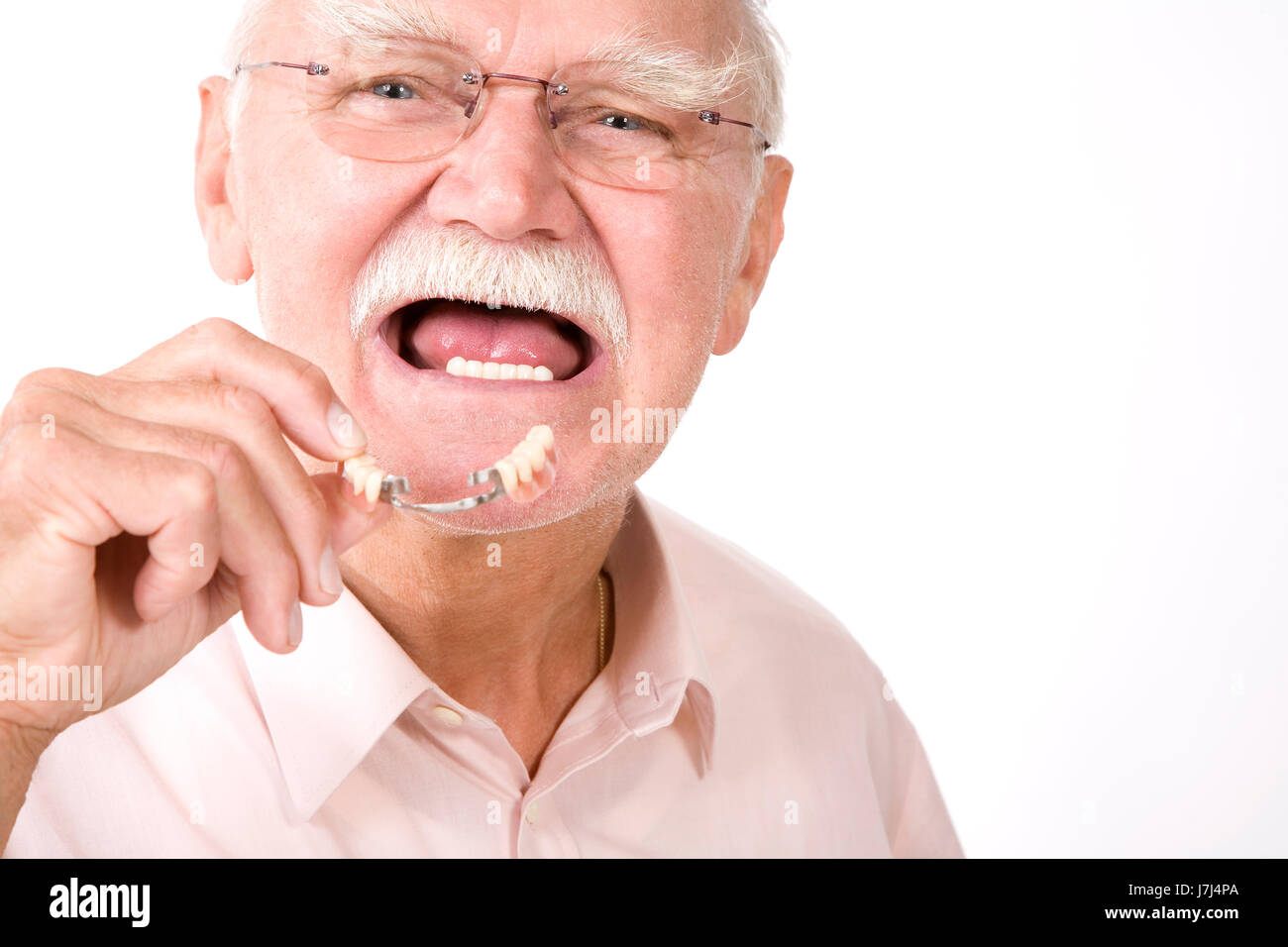 Senior citizen with dentures hi-res stock photography and images - Alamy