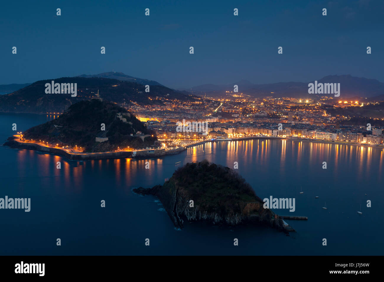 night nighttime sunset tourism europe spain sight view outlook ...