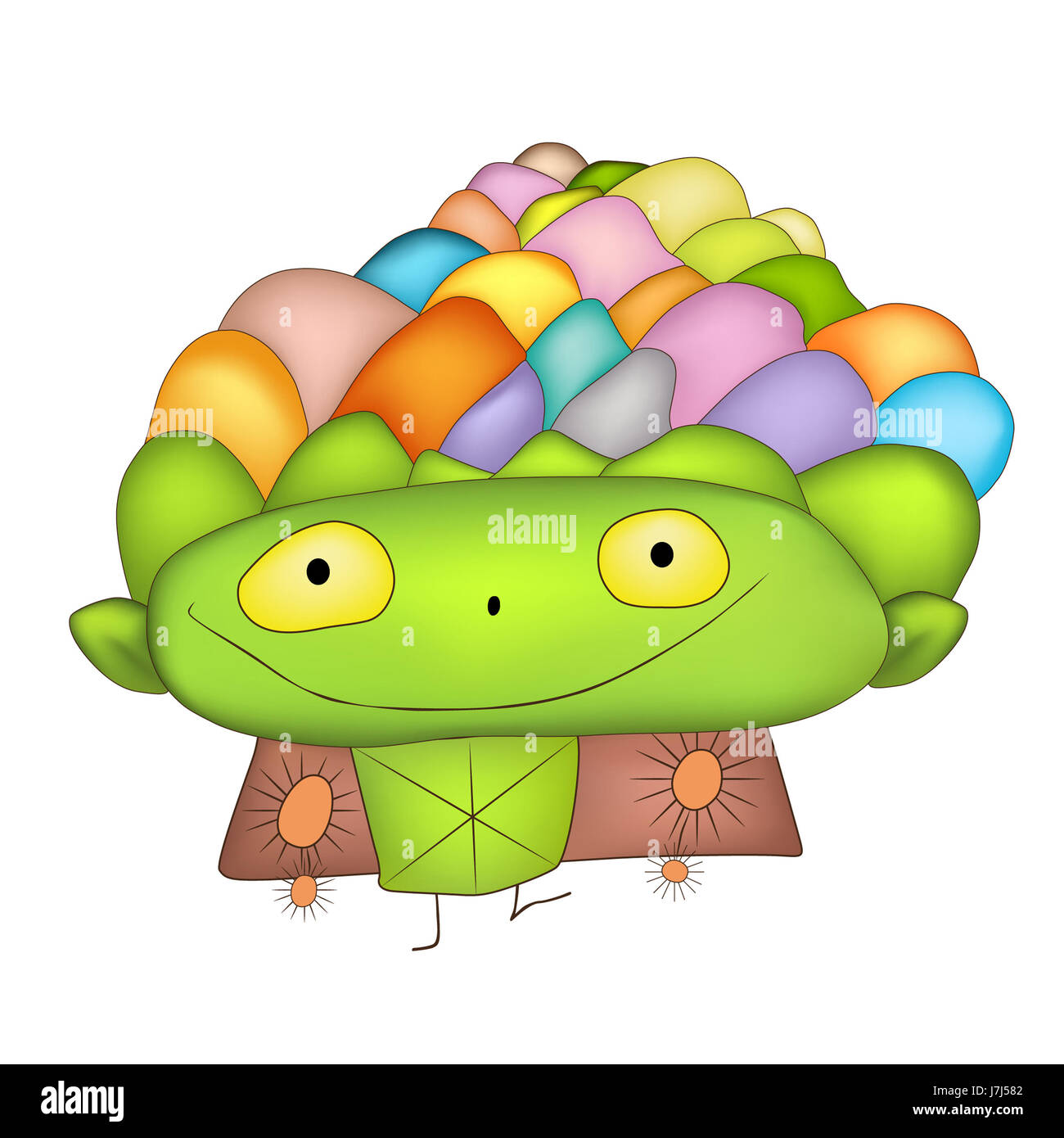 Green monster illustration vector Cut Out Stock Images & Pictures - Alamy