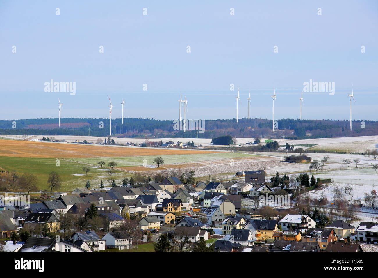 morbach energy park with merscheid before Stock Photo - Alamy
