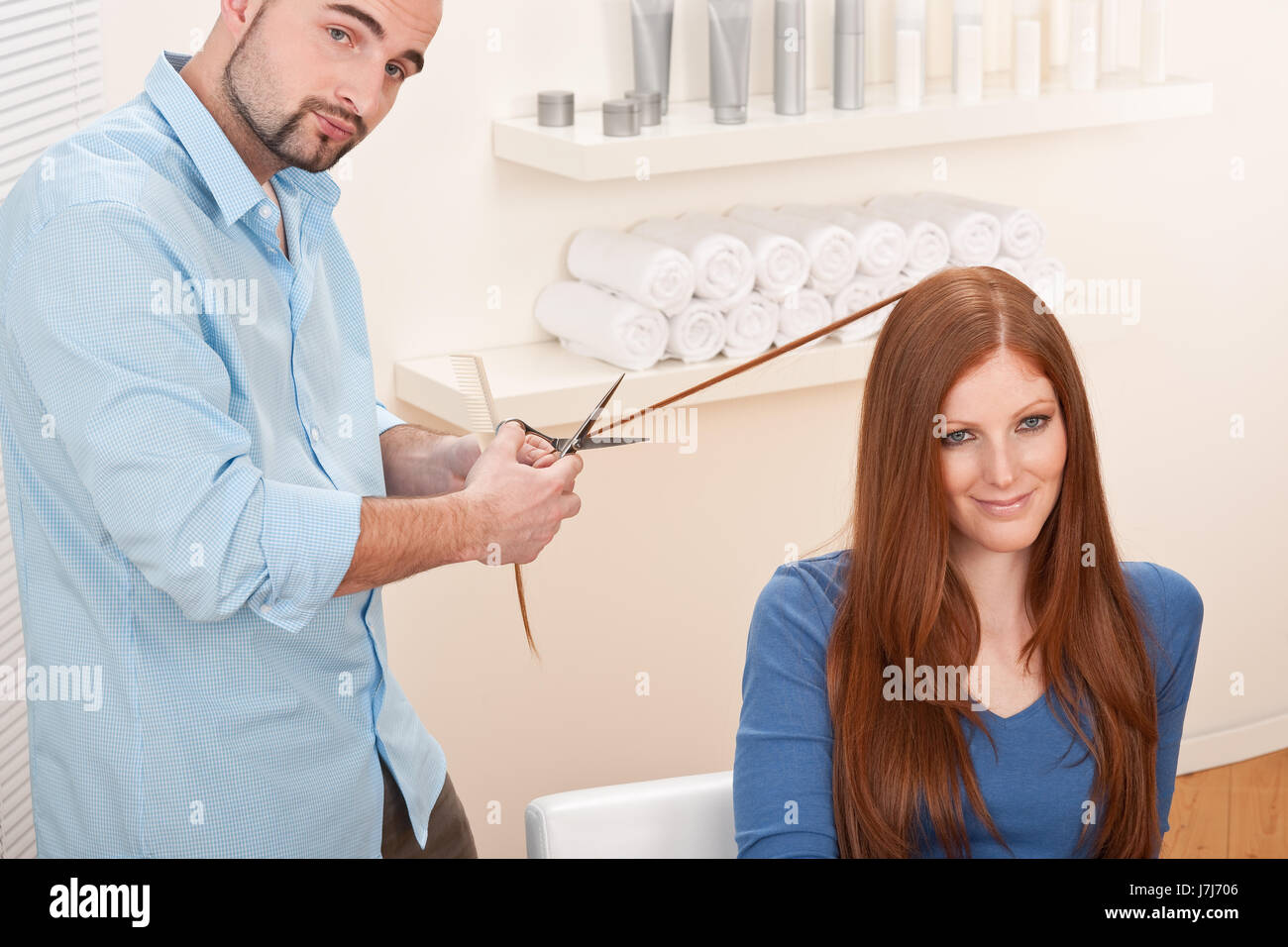 modern modernity studio professional hairdresser stylist woman female ...