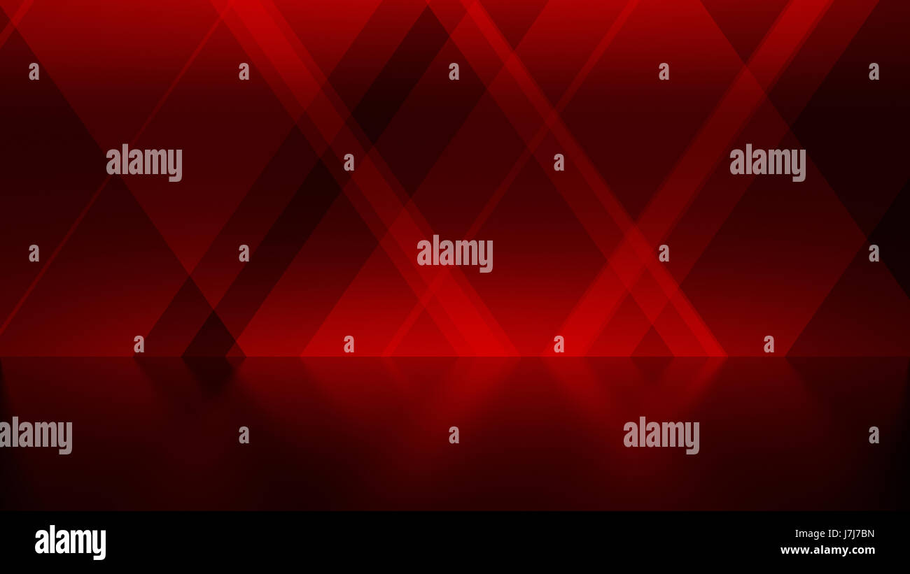 Abstract Red Background, slanted rectanges overlapping with reflective ...