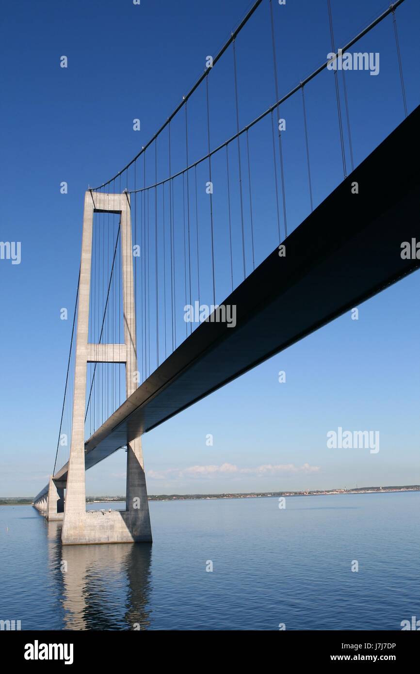 bridge stanchion blue travel horizon bridge summer summerly europe ...