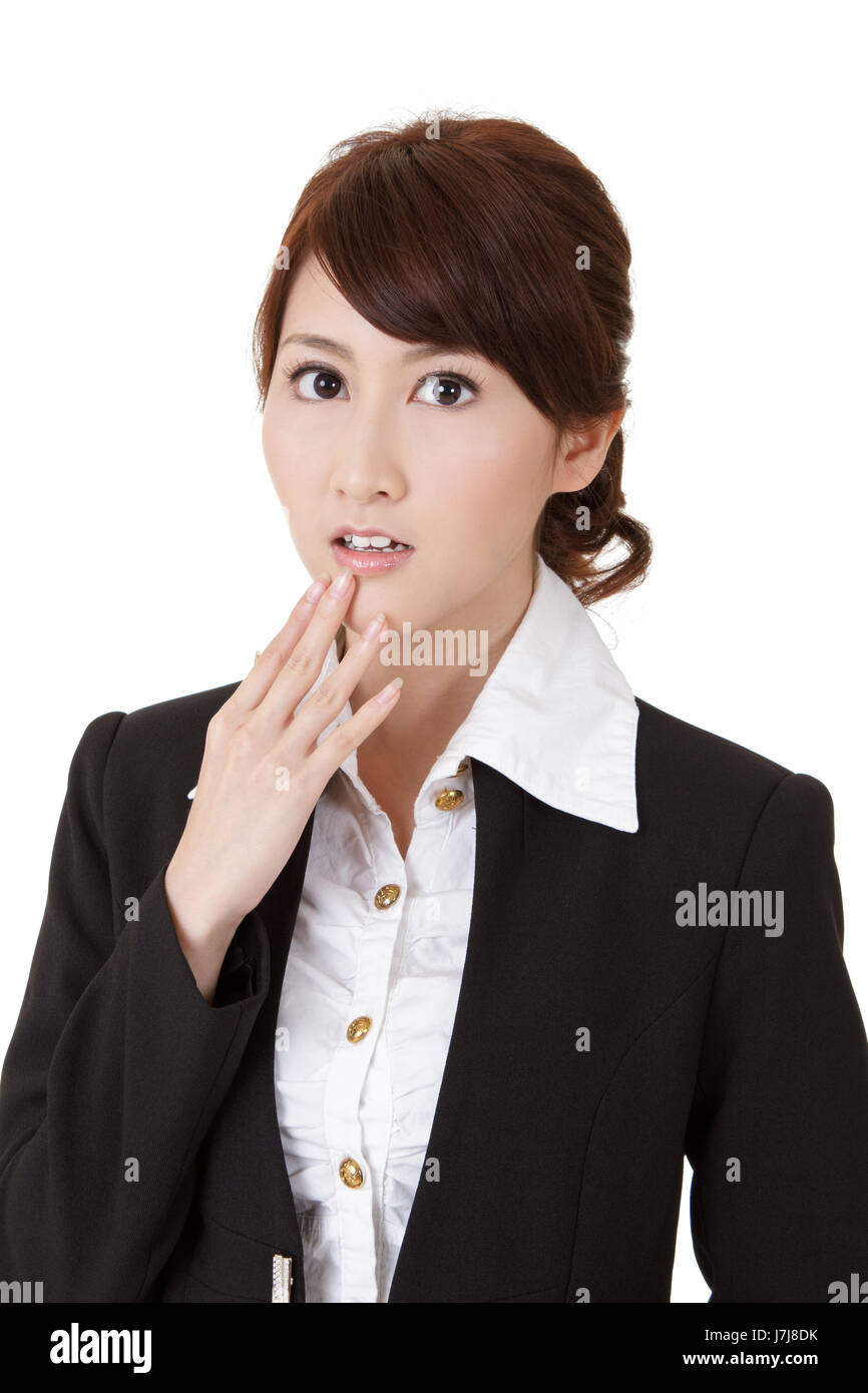 woman career face look glancing see view looking peeking looking at ...